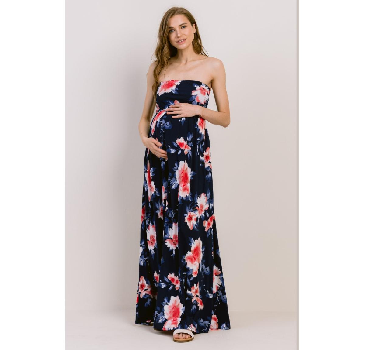 Click here for Hello Miz Maternity Strapless Empire Waist Floral... prices