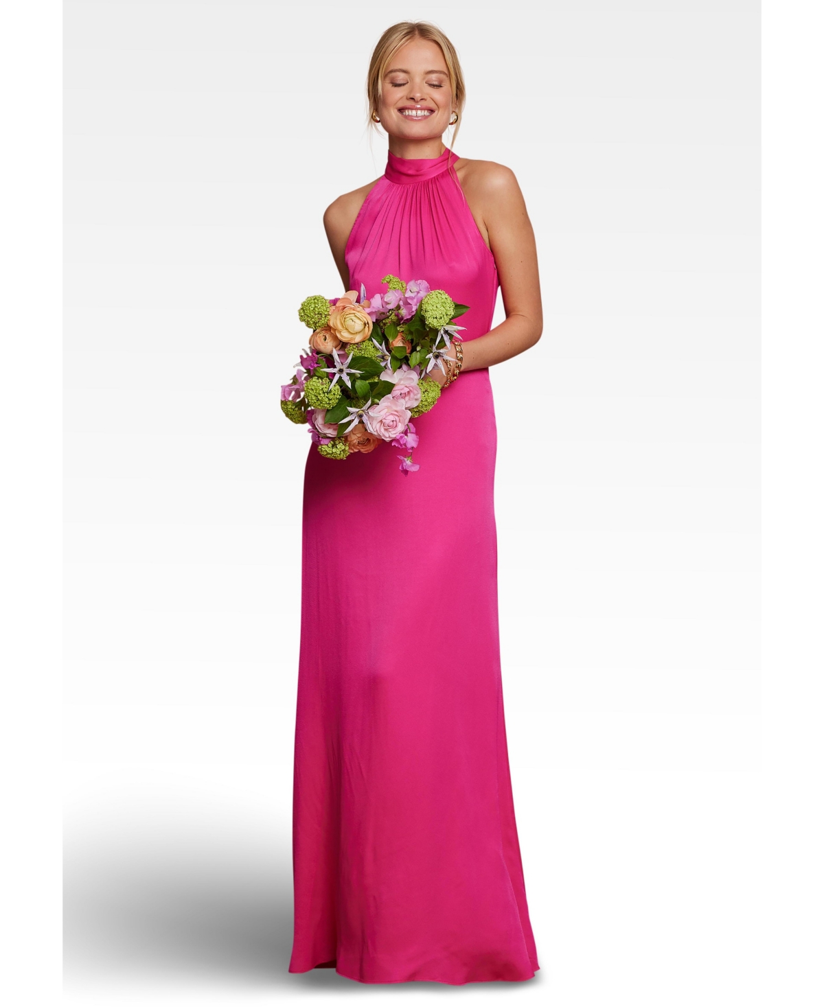 Click here for Maids to Measure Womens Tilly Satin High Neck Brid... prices