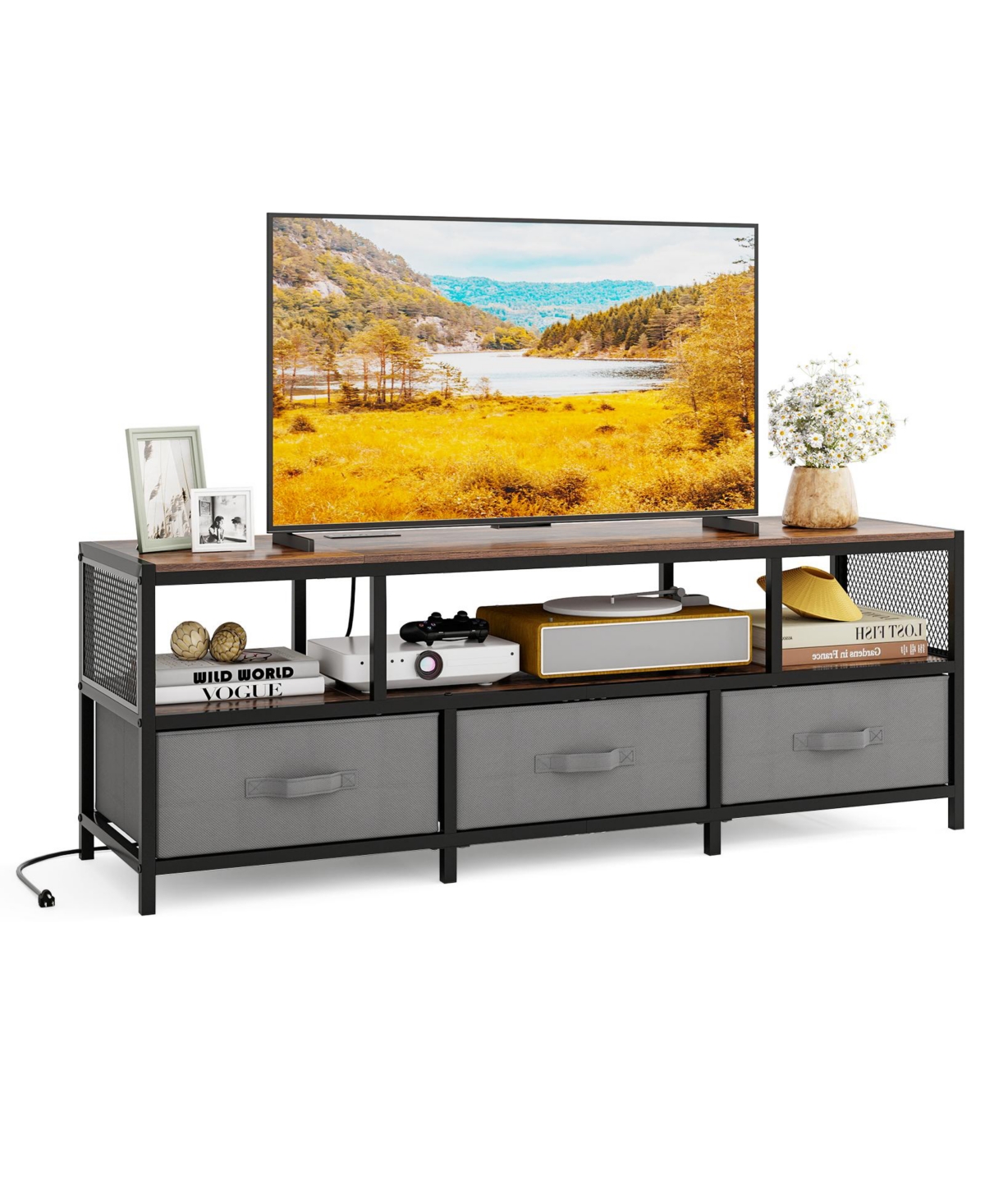 Click here for Gymax Tv Stand for TVs with Power Outlets Usb Char... prices