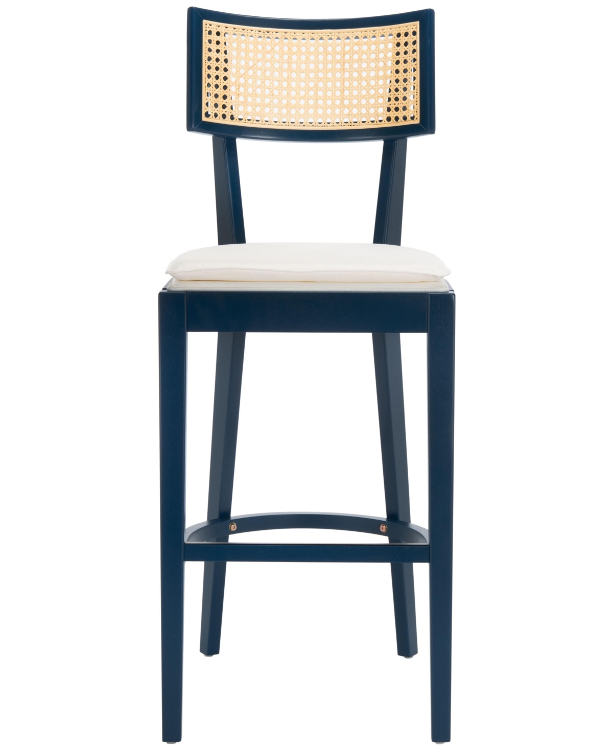 Click here for Safavieh Galway Cane Bar Stool - Navy / natural prices