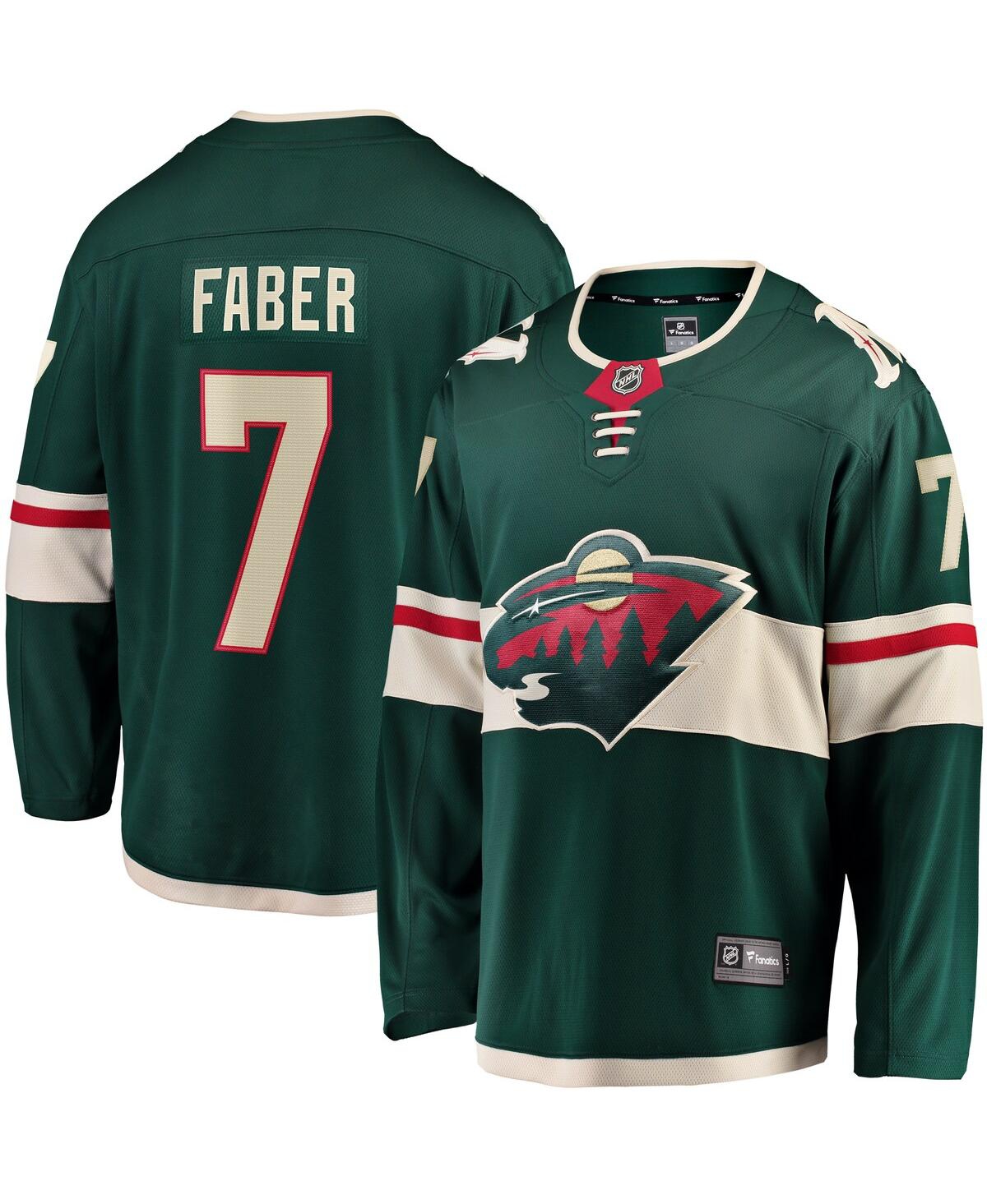 Click here for Fanatics Mens Brock Faber Green Minnesota Wild Hom... prices