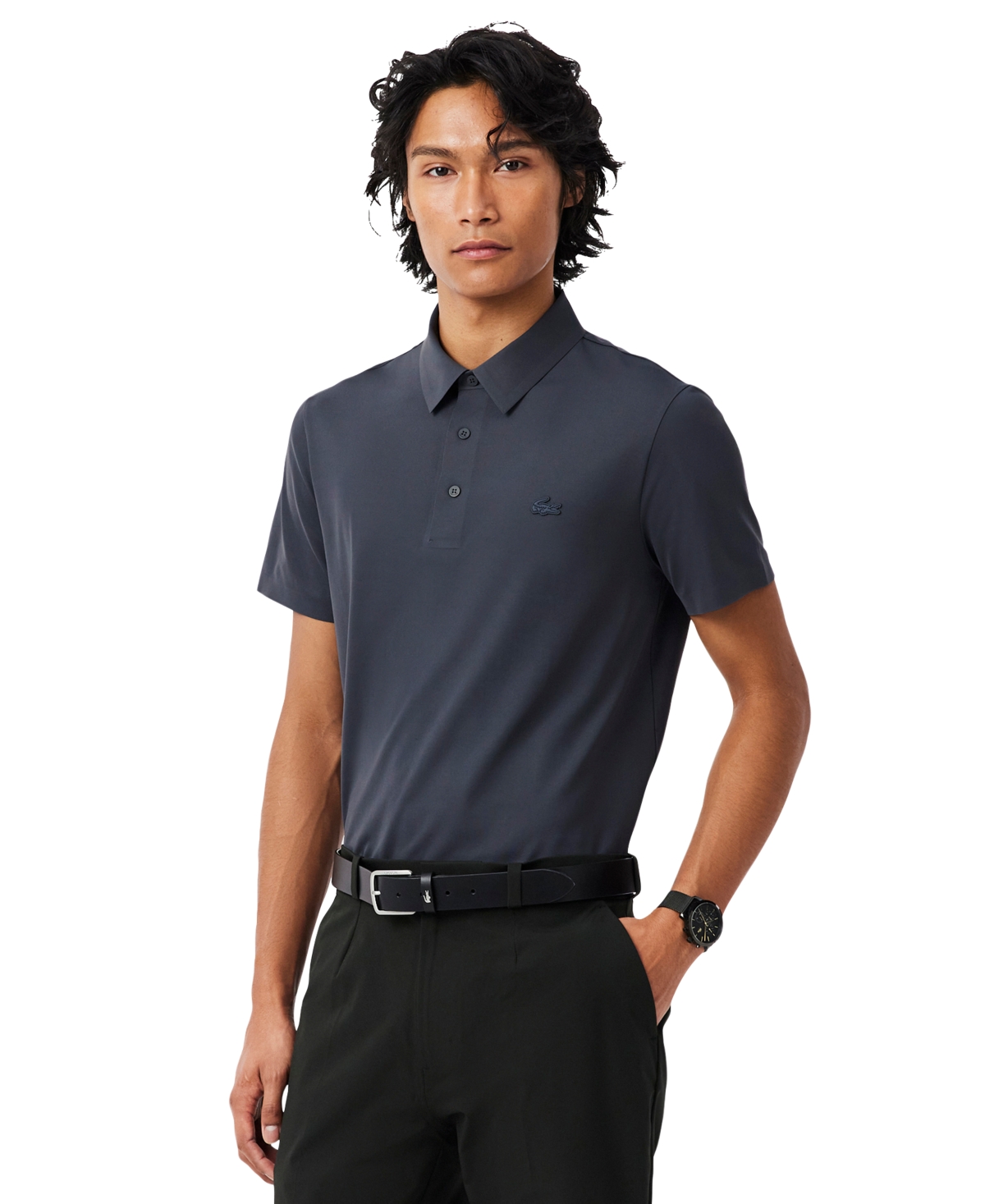 Click here for Lacoste Mens Commuter Regular-Fit Polo Shirt - Gra... prices