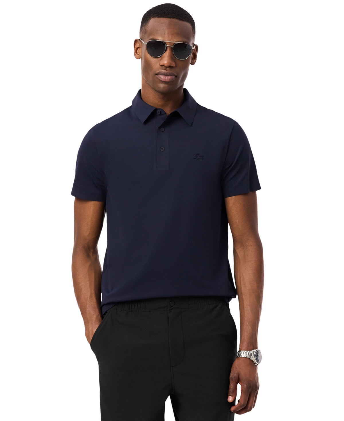 Click here for Lacoste Mens Commuter Regular-Fit Polo Shirt - Nav... prices