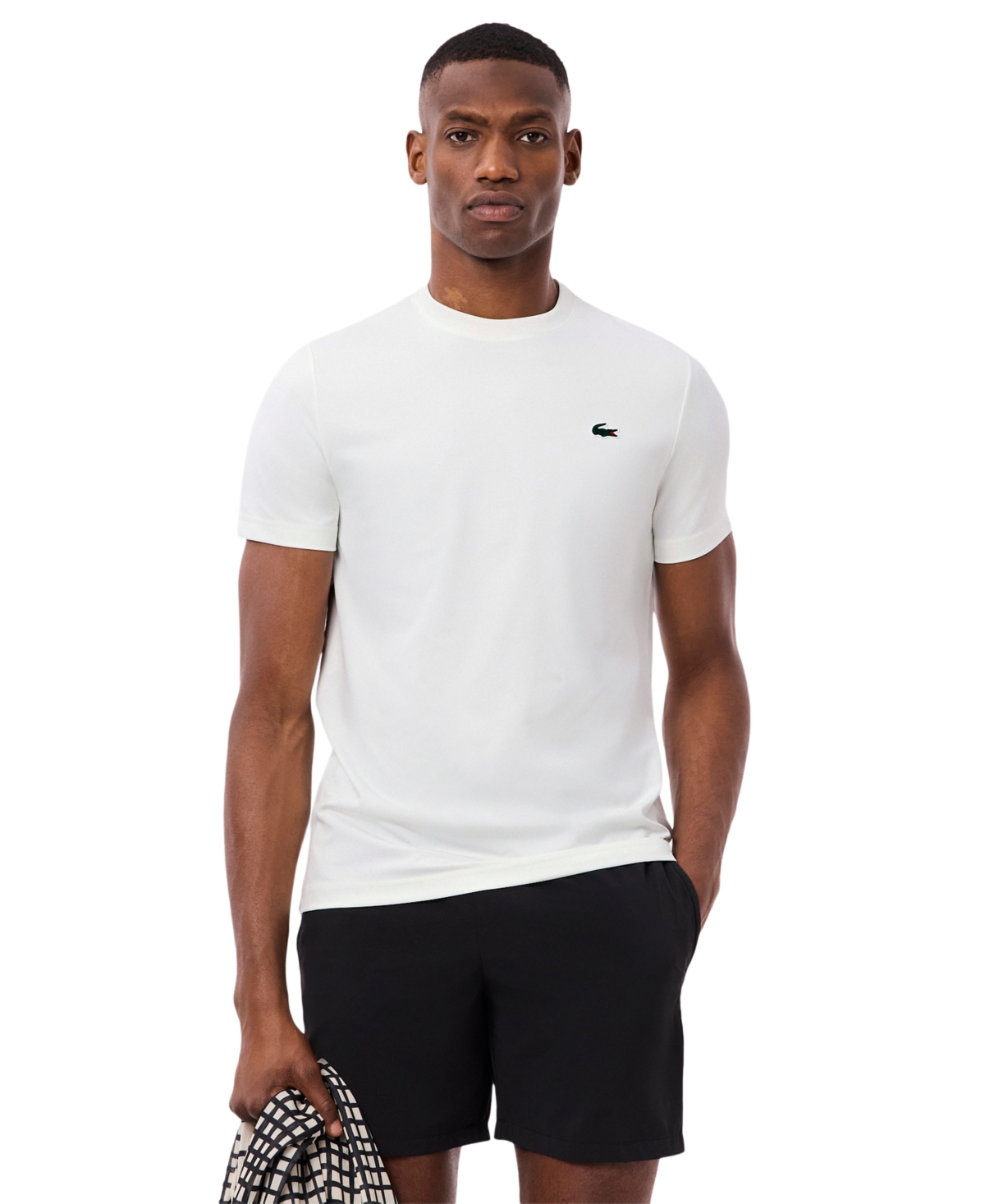 Click here for Lacoste Mens Crewneck T-Shirt - White prices