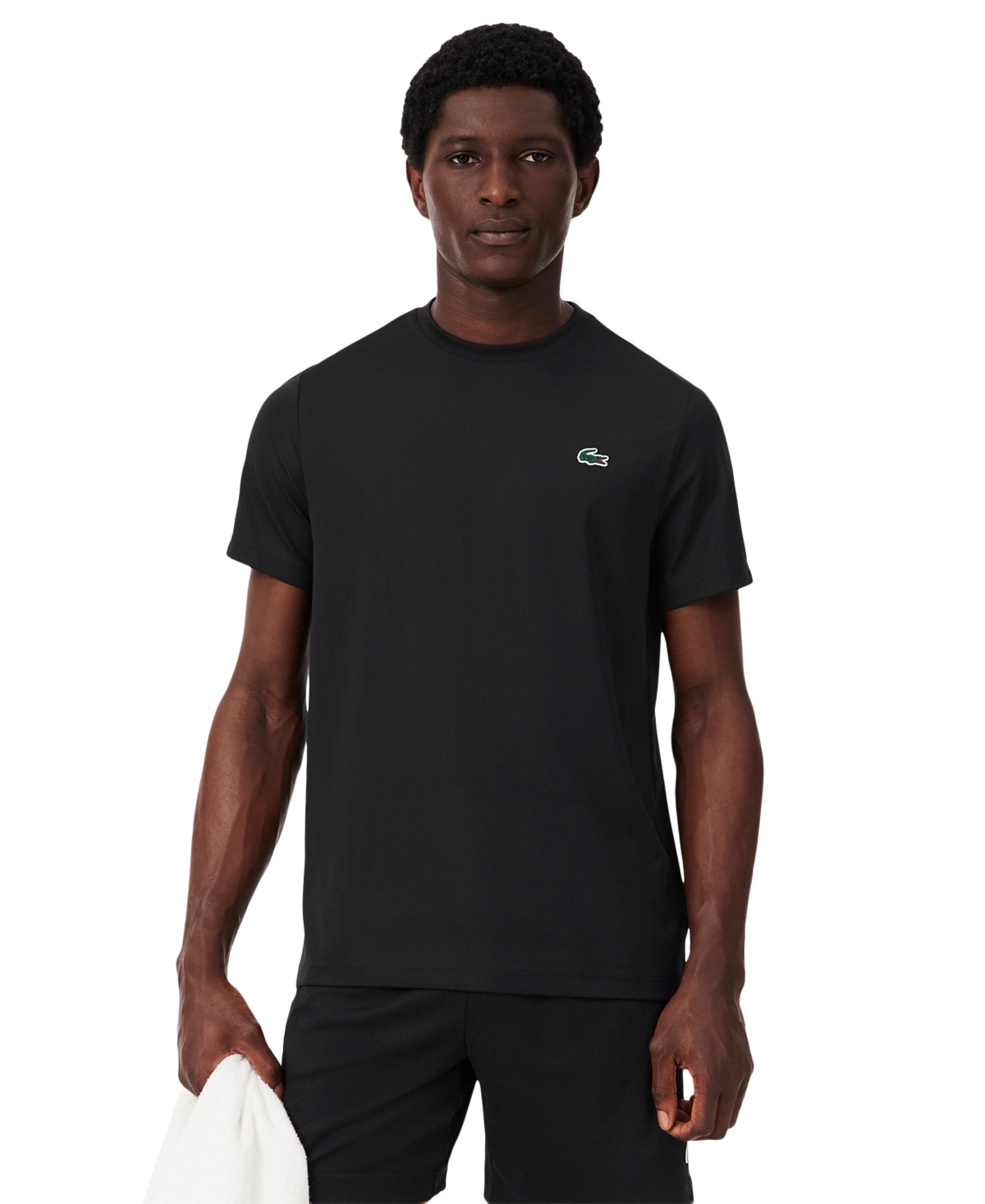 Click here for Lacoste Mens Crewneck T-Shirt - Black prices