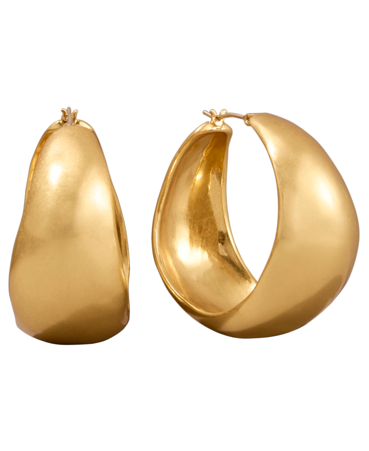 Click here for Donna Karan 24k Gold-Plated Statement Hoop Earring... prices