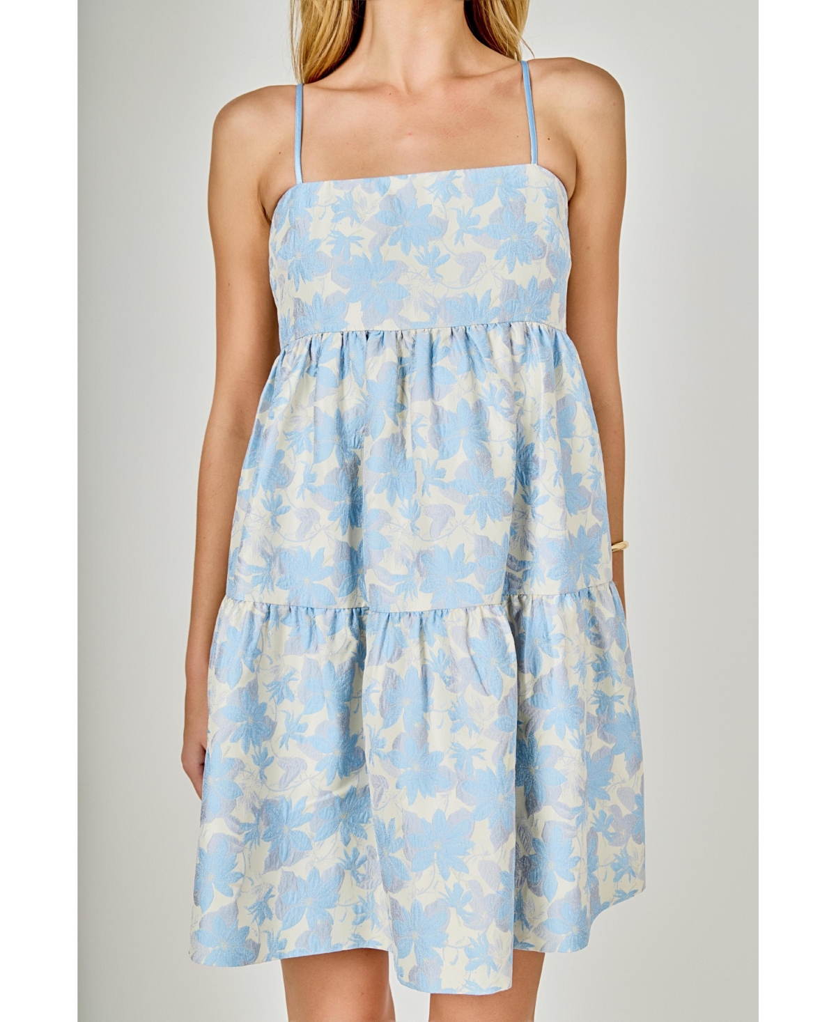 Click here for endless rose Womens Floral Jacquard Mini Dress - B... prices