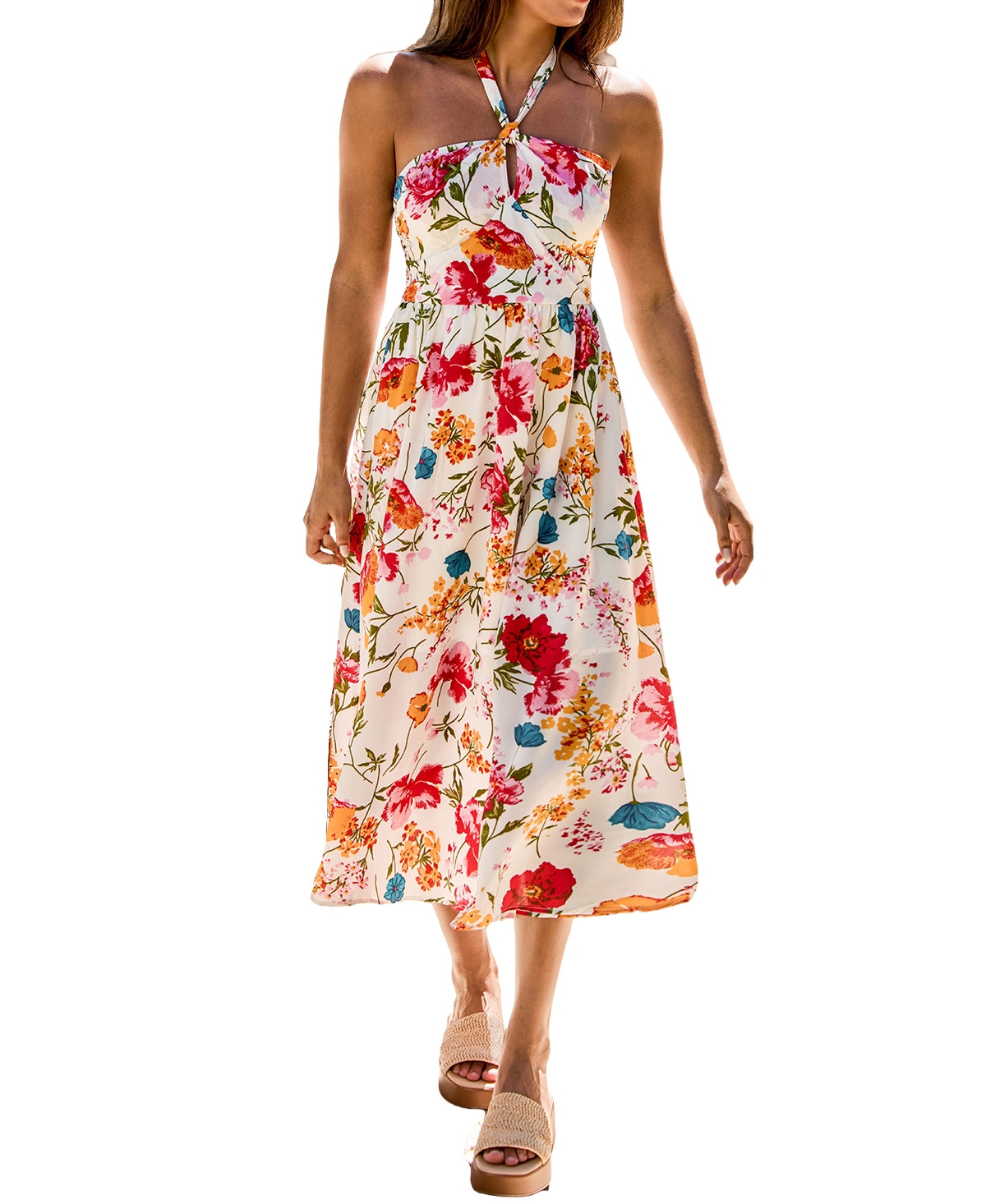 Click here for Cupshe Womens Lights Down Low Floral Midi Beach Dr... prices