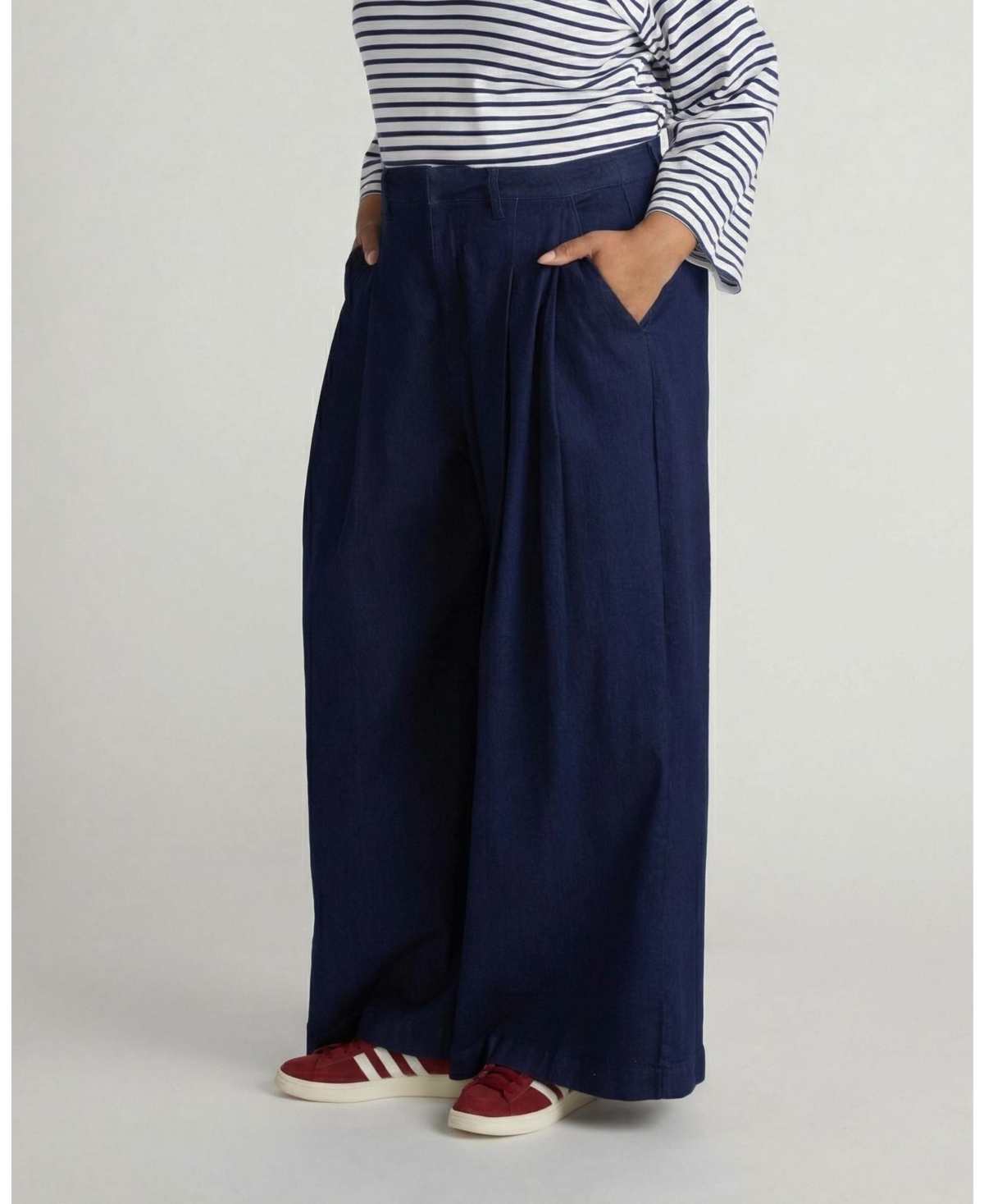 Click here for Universal Standard Womens Plus Size Denim Wide Leg... prices