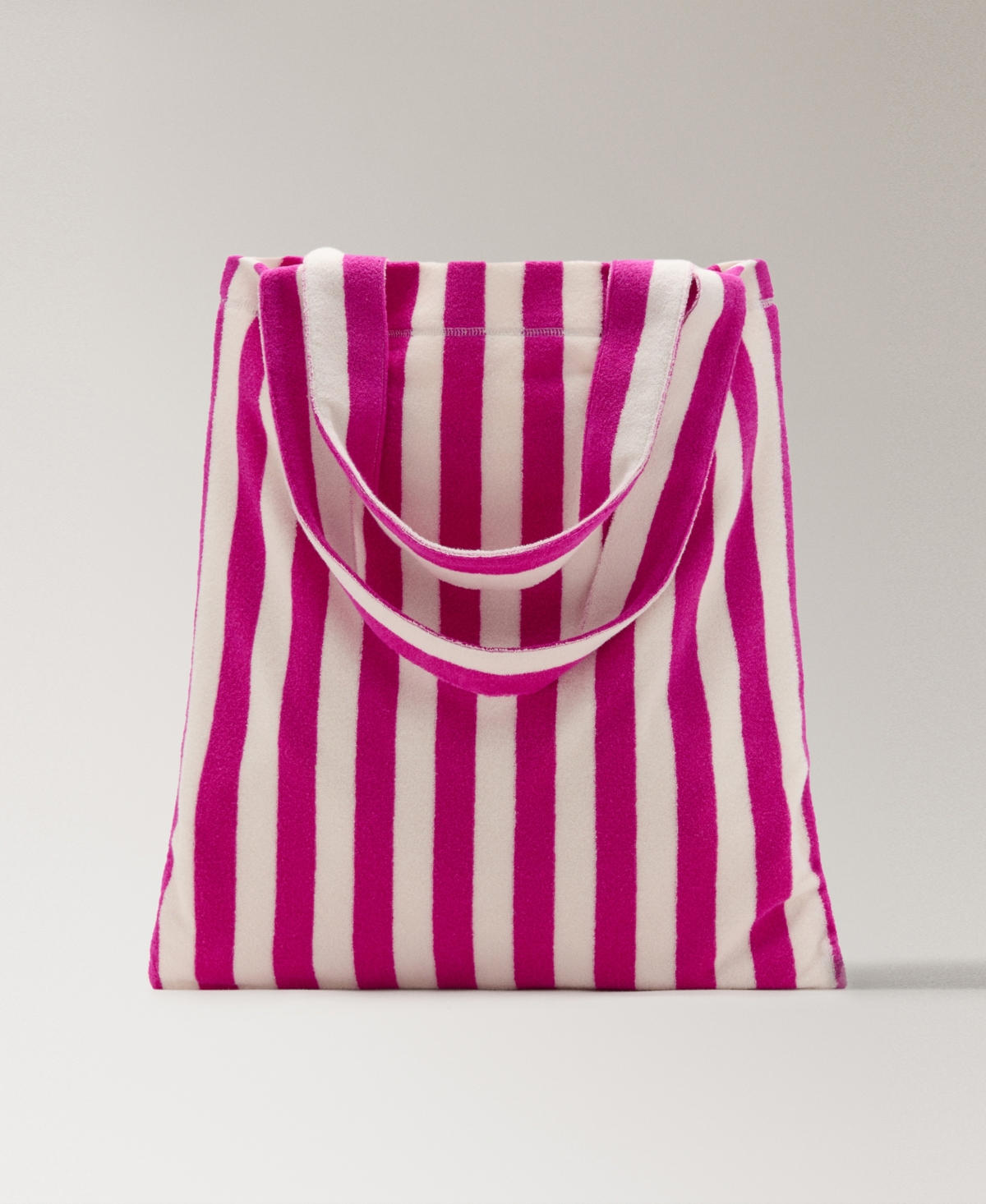 Click here for Mango Womens Striped Terry Cotton Tote Bag - Fuchs... prices