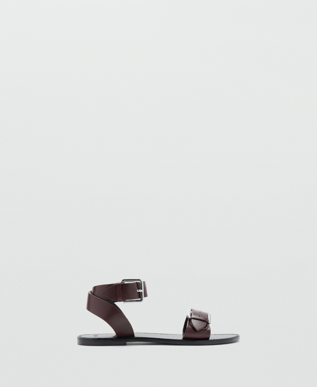 Click here for Mango Womens Buckle Leather Sandals - Chocolate prices