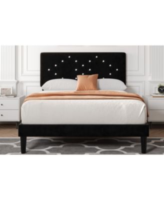 Click here for Homfan Upholstered Platform Bed Frame With Button... prices