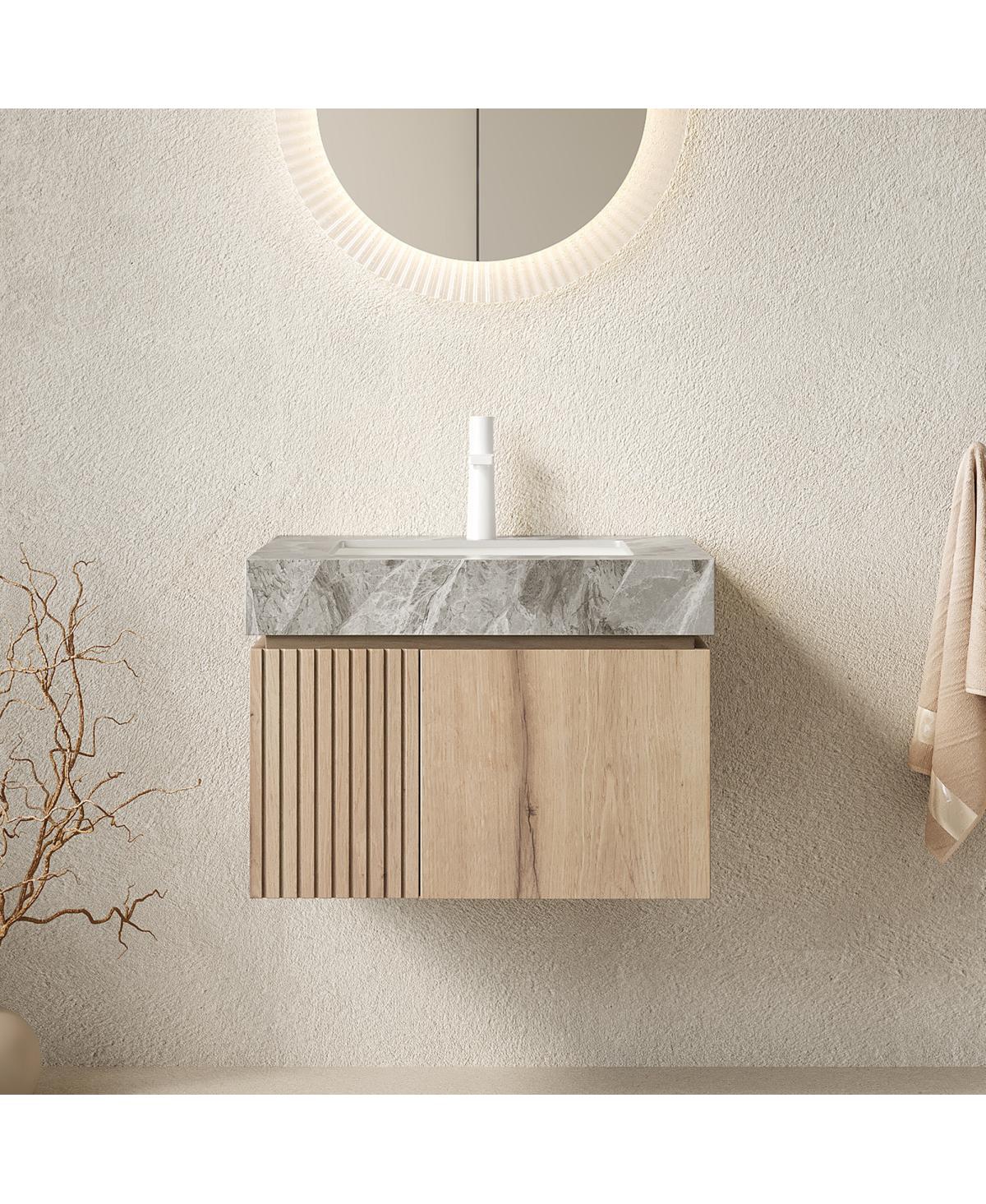 Click here for Sillysis Wall Mount Bathroom Vanity with Travertin... prices