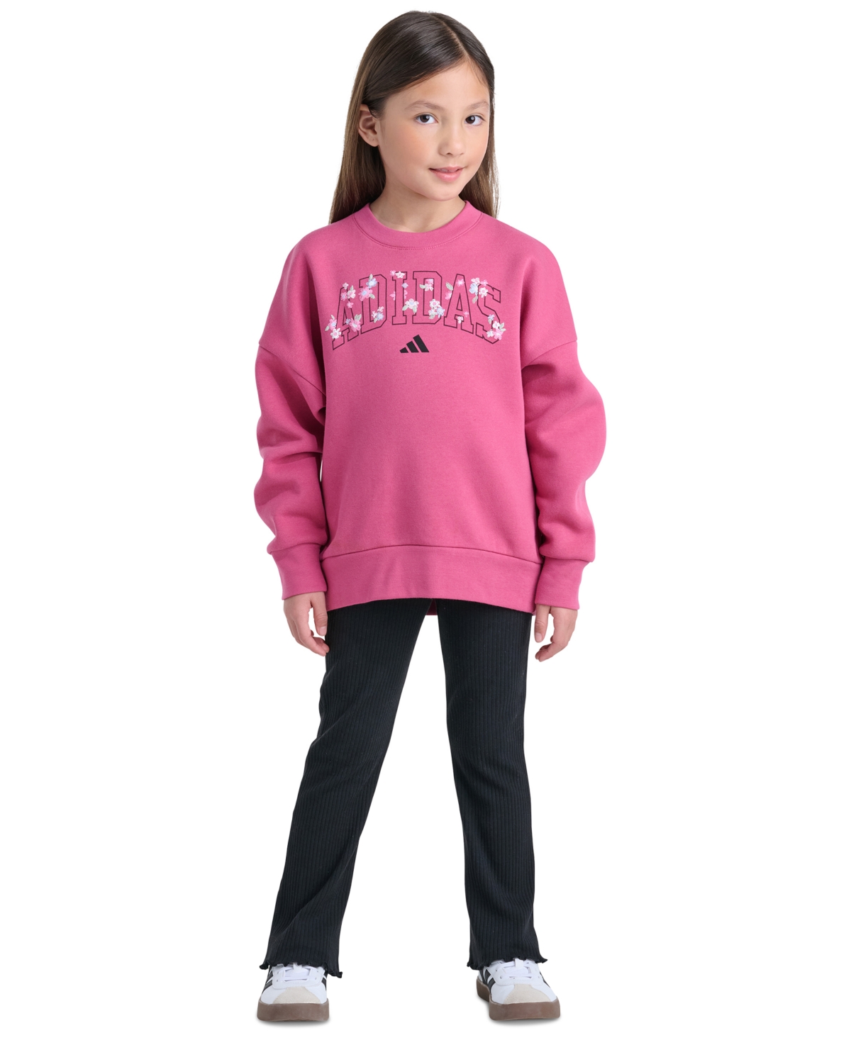 Click here for adidas Girls 2T-6X Long-Sleeve Sweatshirt and Pant... prices