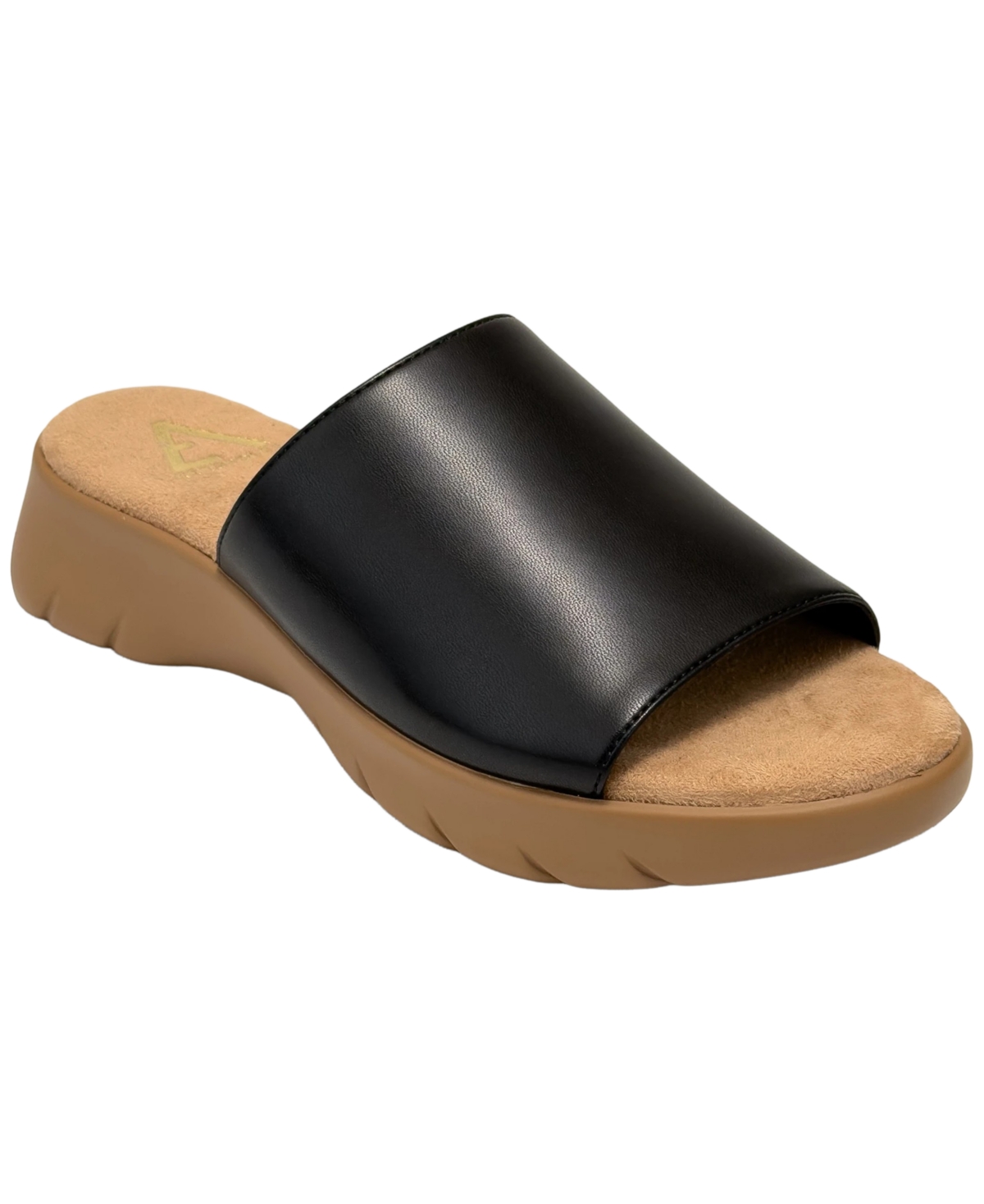 Click here for Aerosoles Womens Nora Wedge Slide Sandals - Black... prices