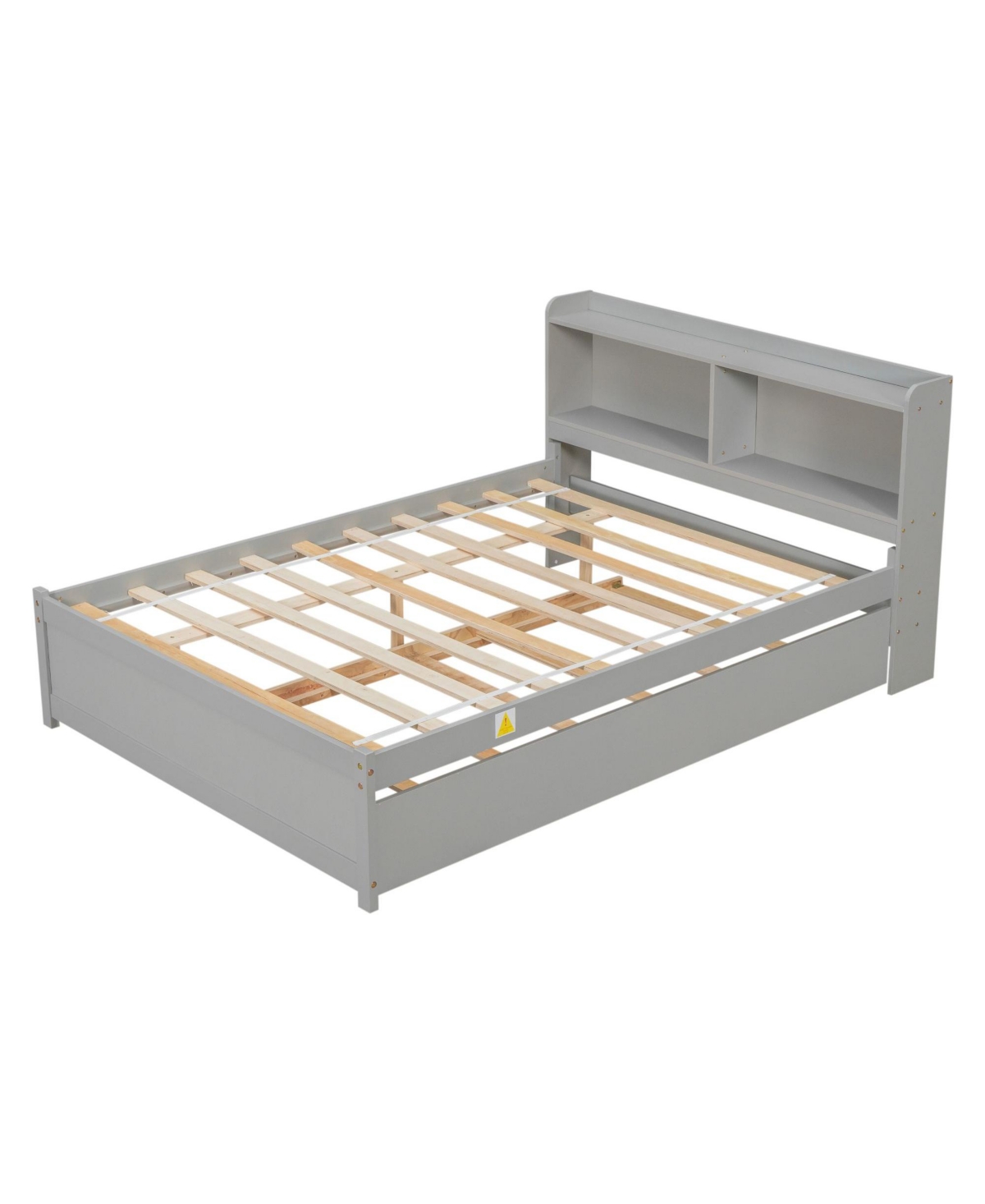 Click here for Clihome Bed with Trundle and Bookcase Headboard -... prices