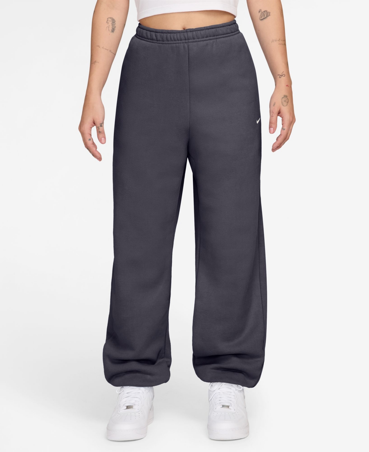 Click here for Nike Studio Fleece Womens High-Waisted Pants - Gri... prices
