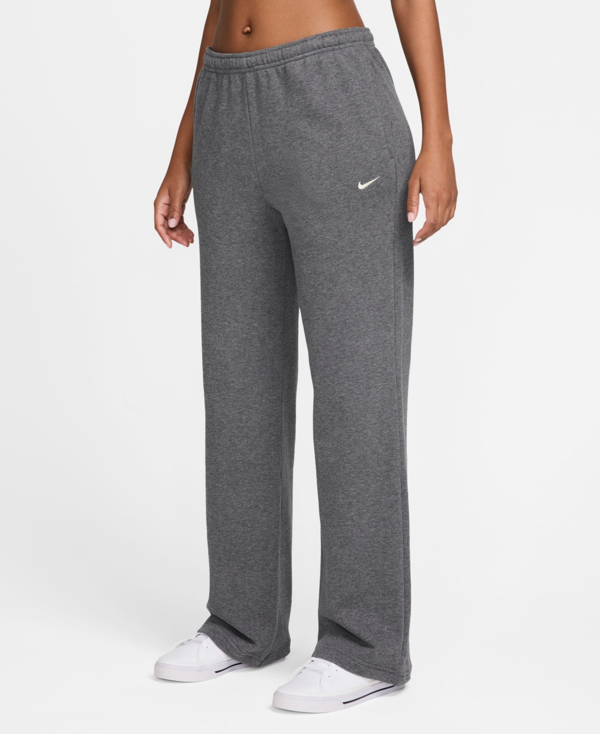 Click here for Nike Studio Fleece Womens Mid-Rise Open-Hem Pants... prices