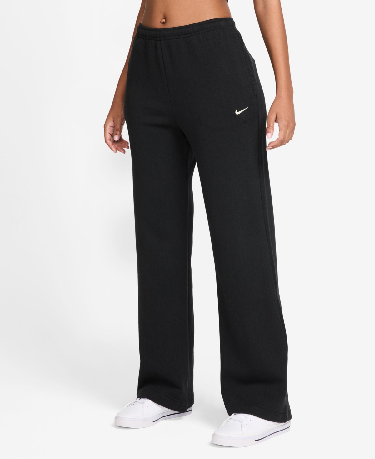 Click here for Nike Studio Fleece Womens Mid-Rise Open-Hem Pants... prices
