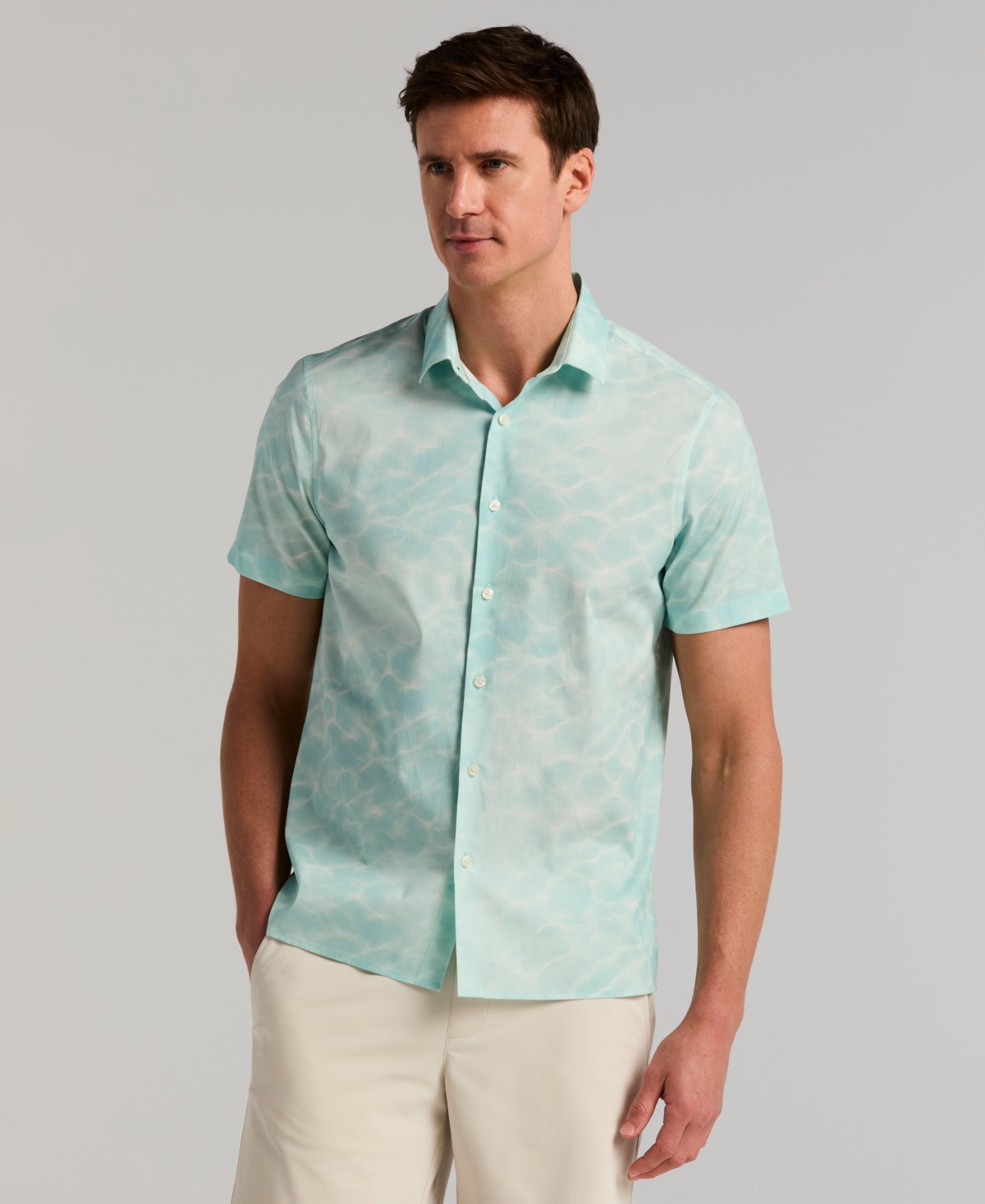 Click here for Perry Ellis Mens Printed Poplin Short-Sleeve Shirt... prices