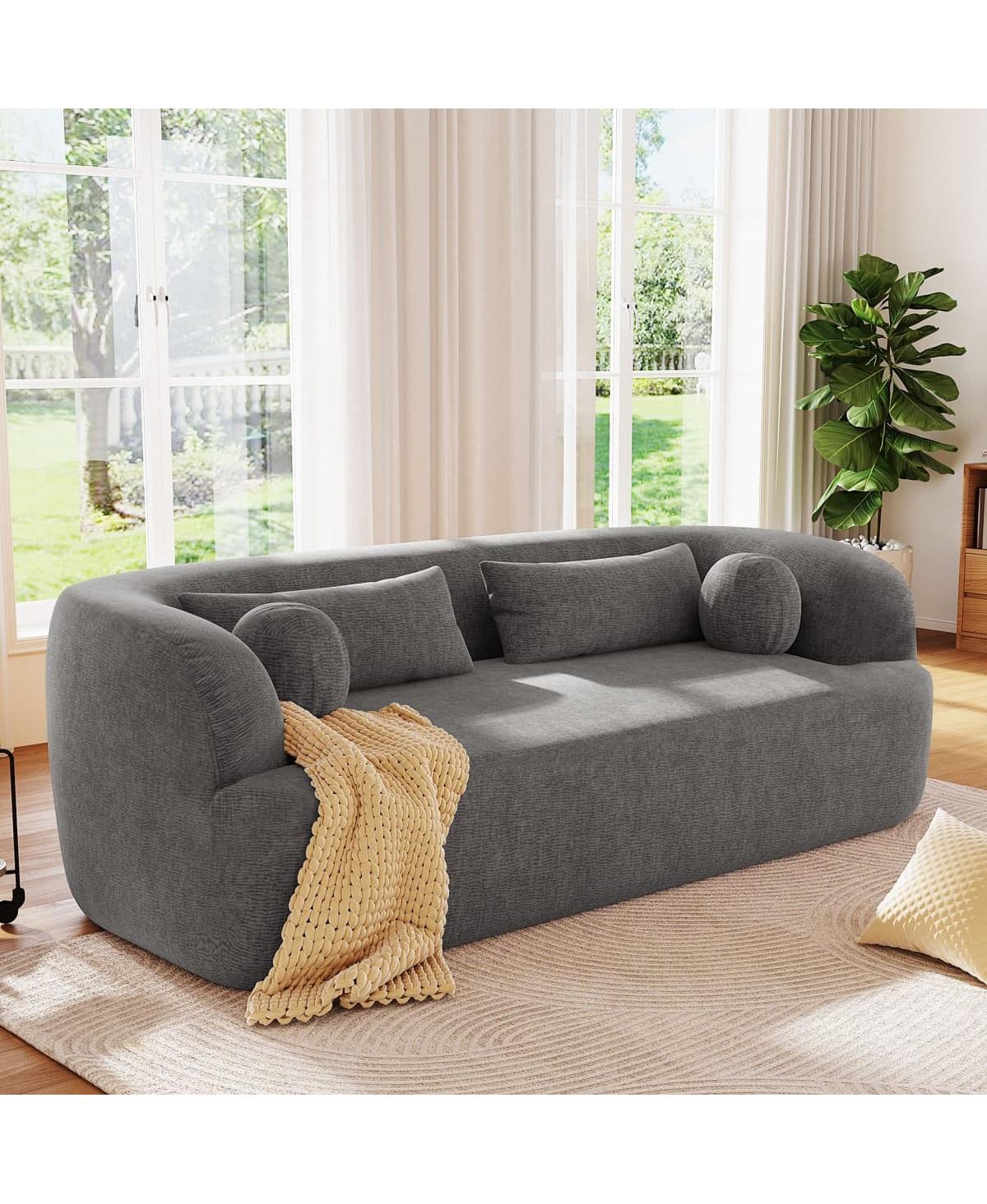 Click here for Maison Boucle 86 Chenille Boneless Sofa  No-Assemb... prices