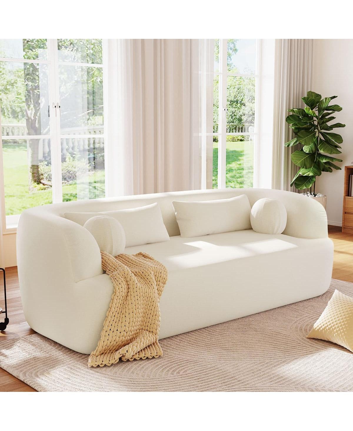 Click here for Maison Boucle 86 Chenille Boneless Sofa  No-Assemb... prices