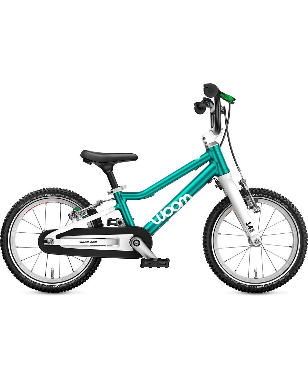 Click here for Woom Kids Go 2 14in Bike - Metallic turquoise prices