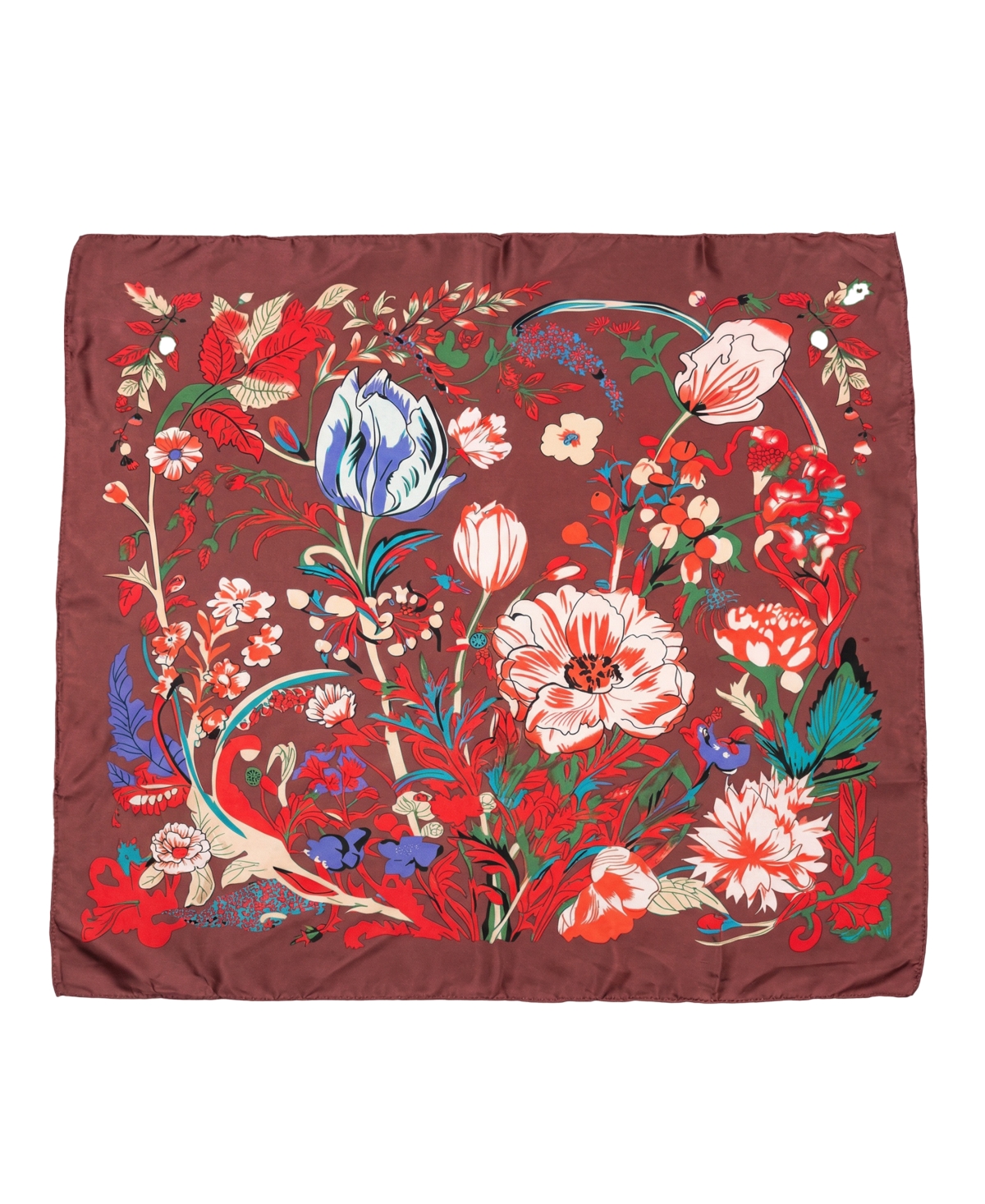 Click here for Marcus Adler Floral Satin Square Scarf - Burgundy prices