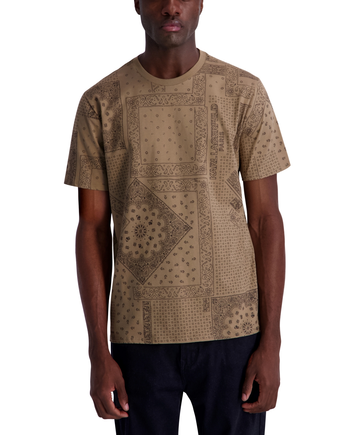 Click here for Karl Lagerfeld Paris Mens Bandana Print T-Shirt -... prices