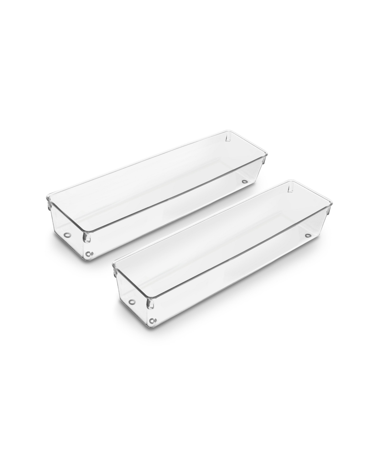 Click here for Sorbus 2 Pack Clear Long Drawer Organizers - White prices