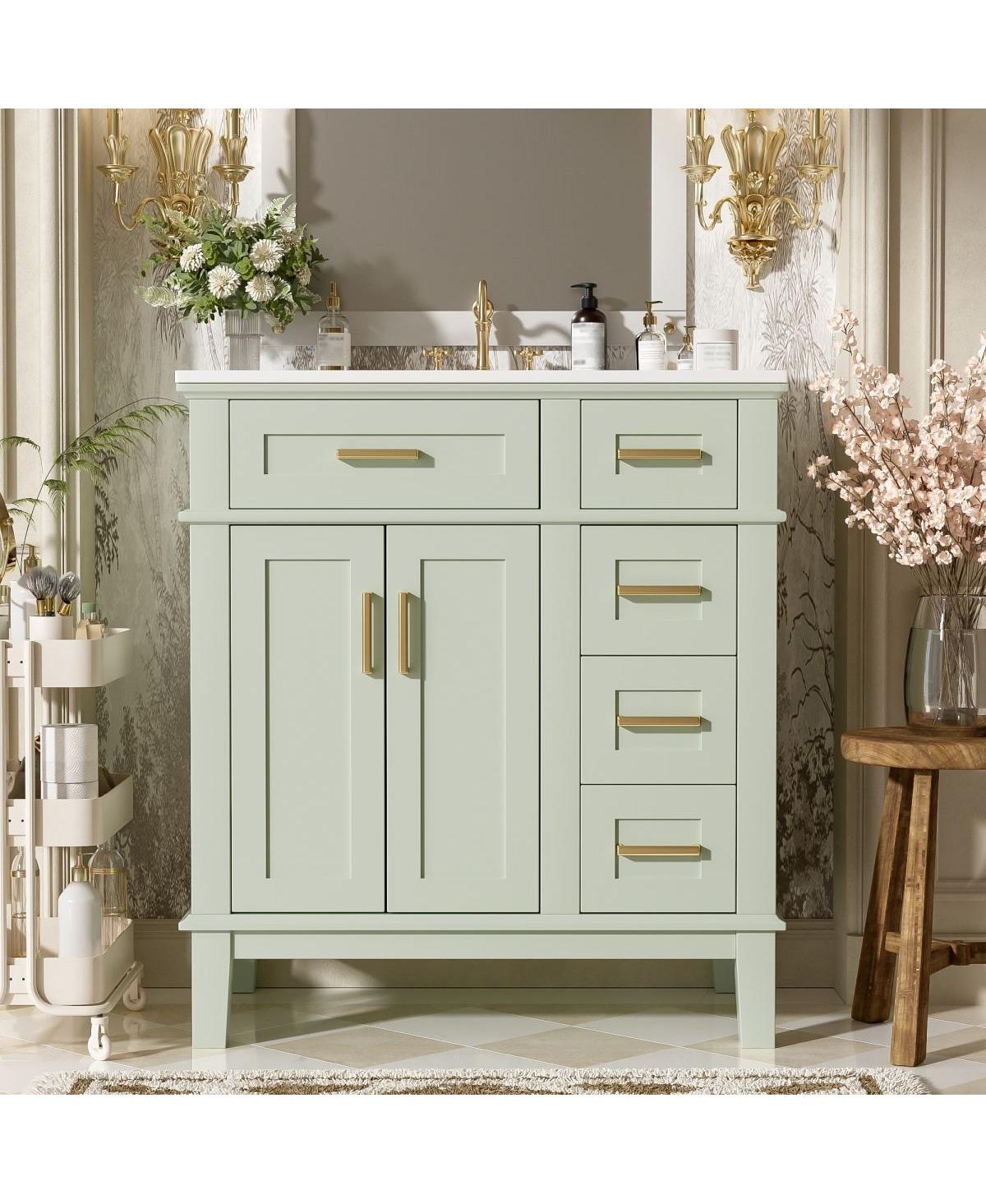 Click here for Thirtypeachy 36 White Modern Solid Wood Mdf Vanity... prices