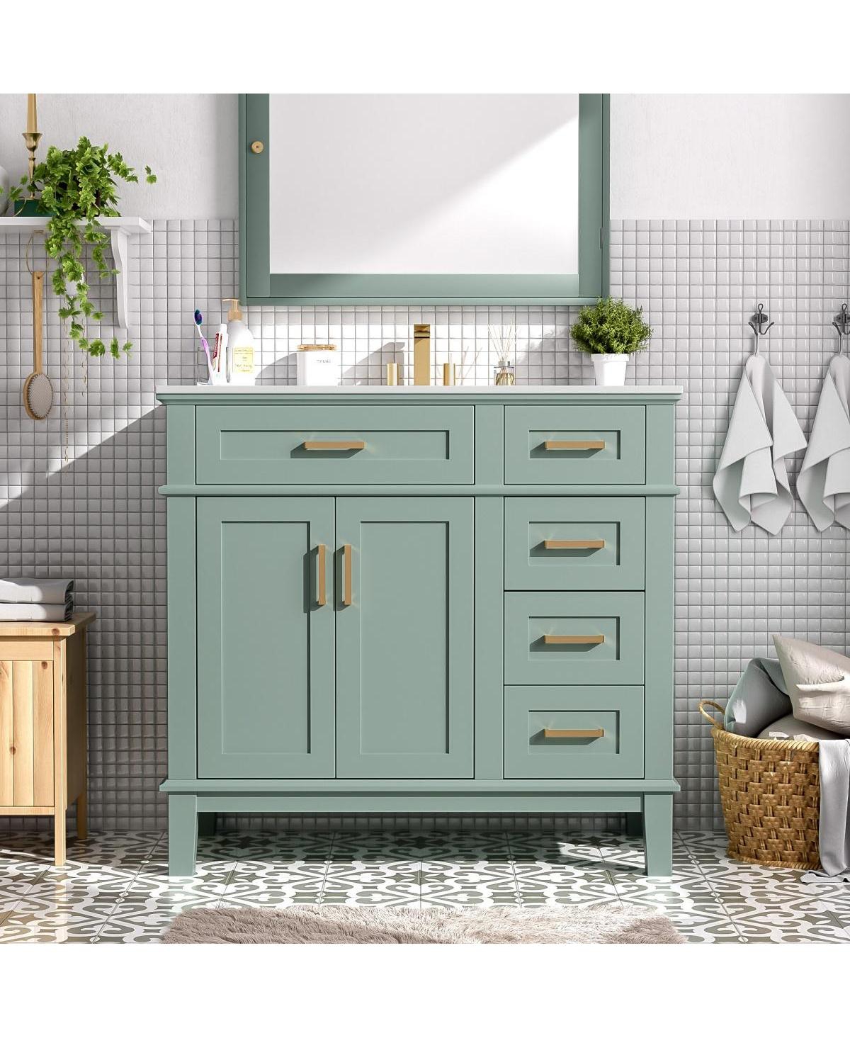 Click here for Thirtypeachy 36 White Modern Solid Wood Mdf Vanity... prices