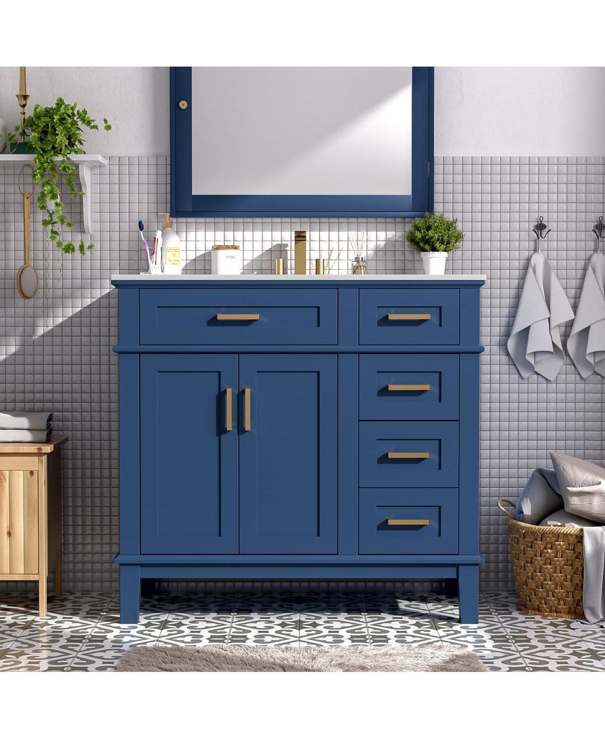 Click here for Thirtypeachy 36 White Modern Solid Wood Mdf Vanity... prices