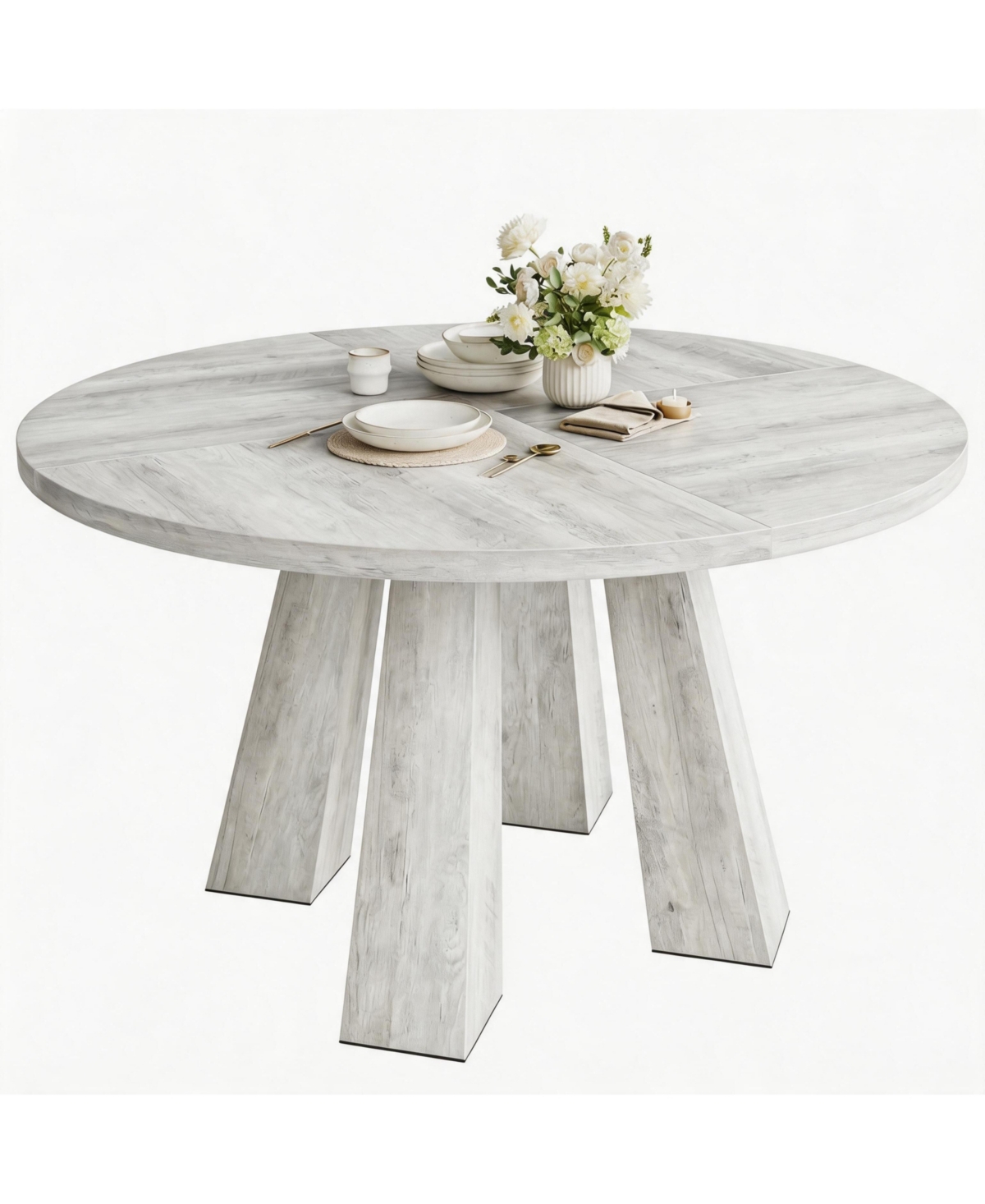 Click here for homfan Modern Farmhouse Round Dining Table for 4-6... prices