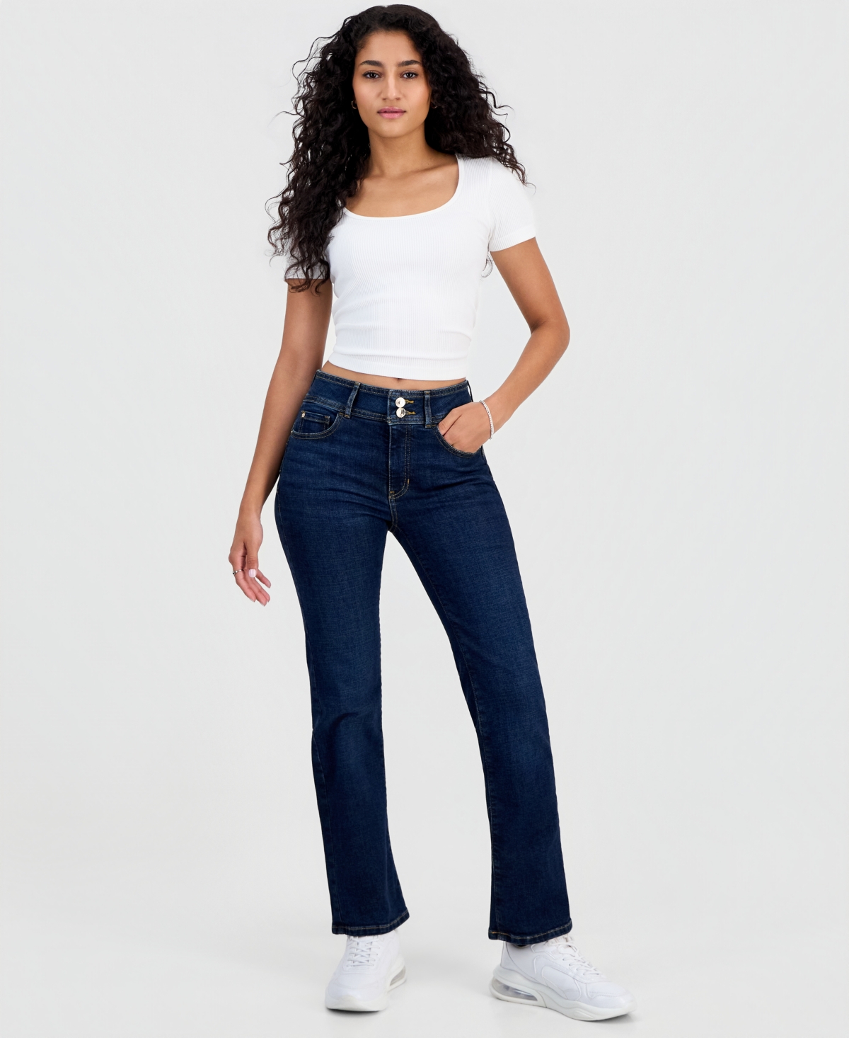 Click here for Guess Womens Shape Up Mid-Rise Straight-Leg Jeans... prices