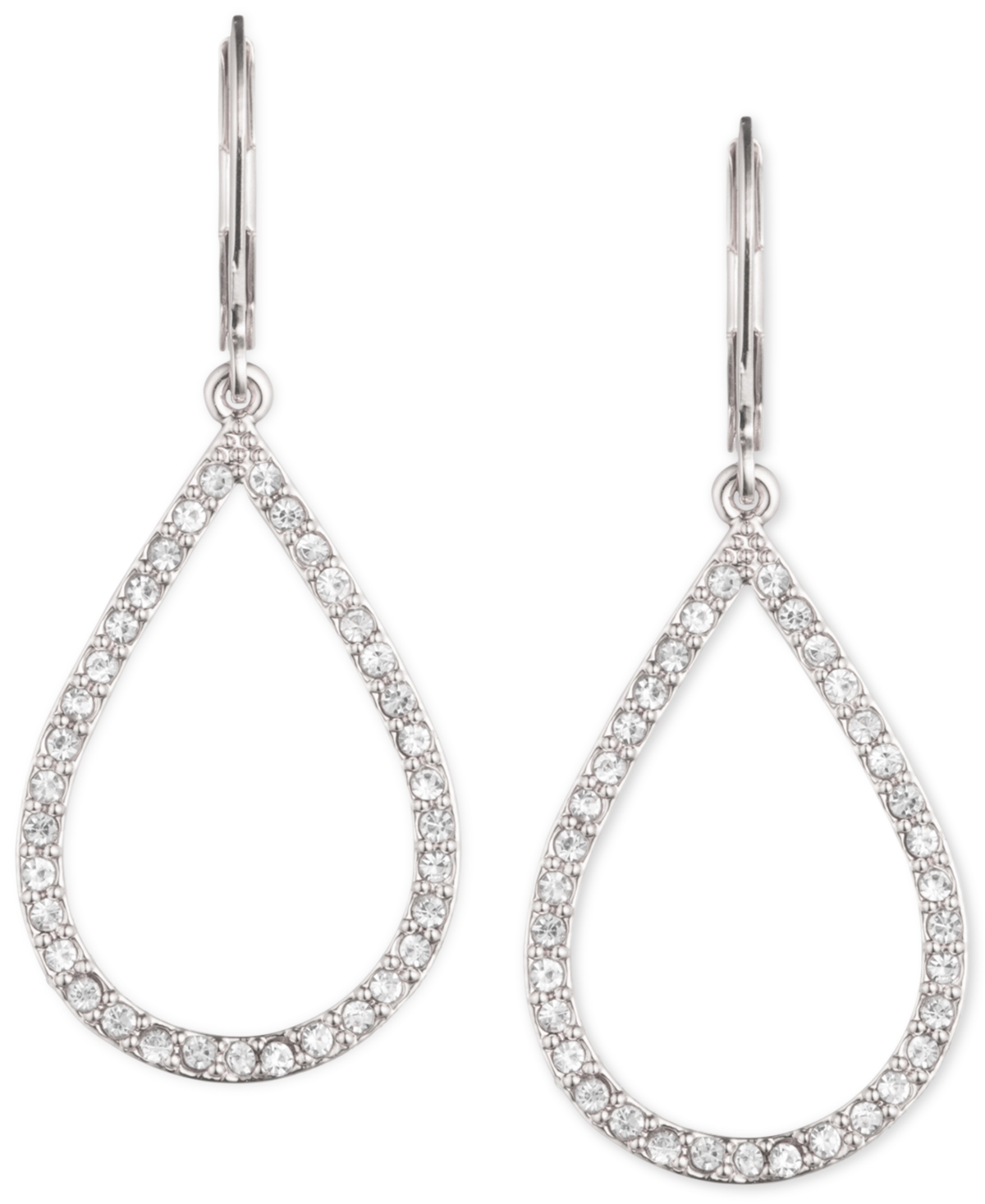 Click here for Anne Klein Pave Crystal Teardrop Earrings - Silver prices
