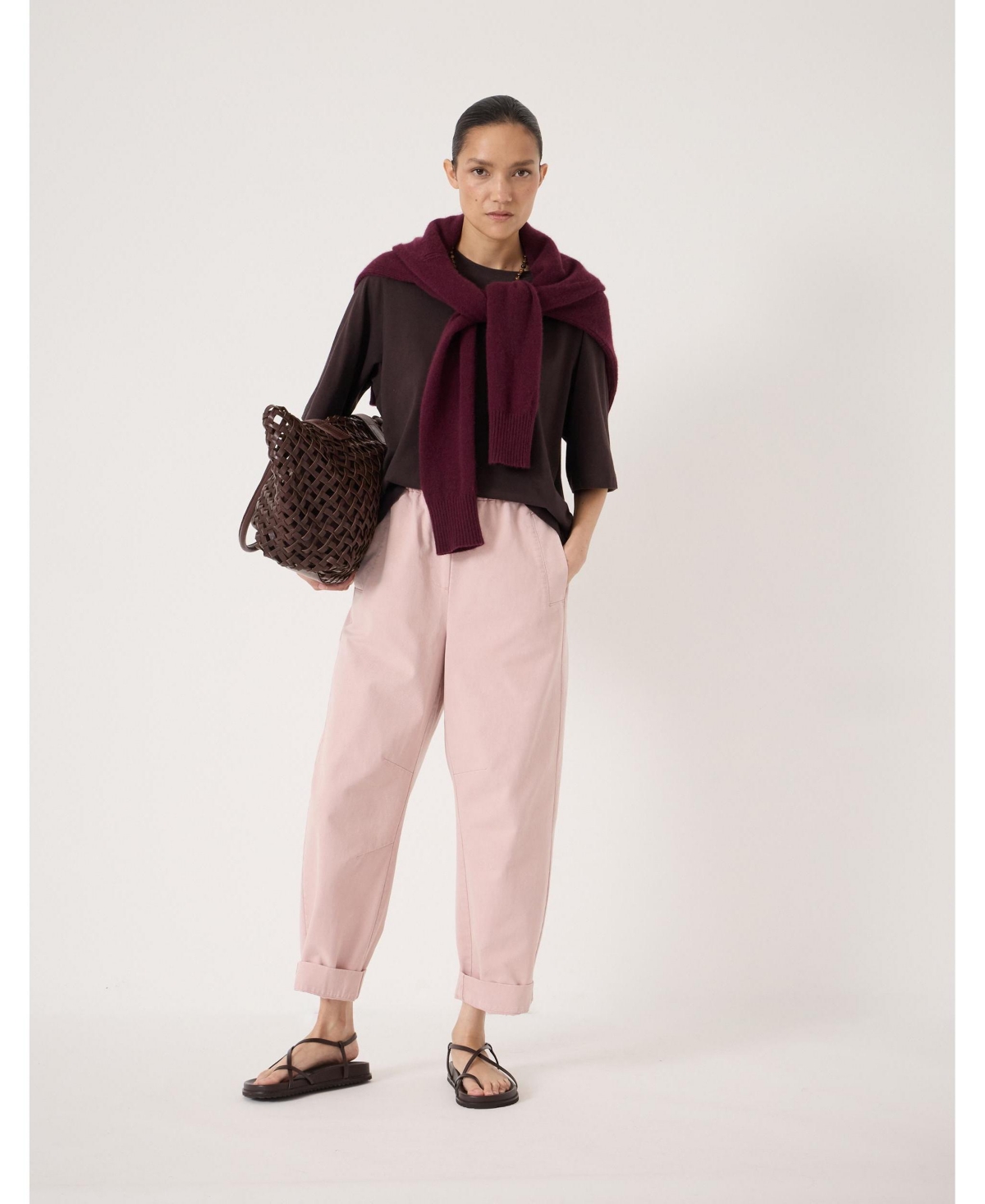 Click here for Hush Womens Jack Barrel Leg Pull On Trouser - Pale... prices