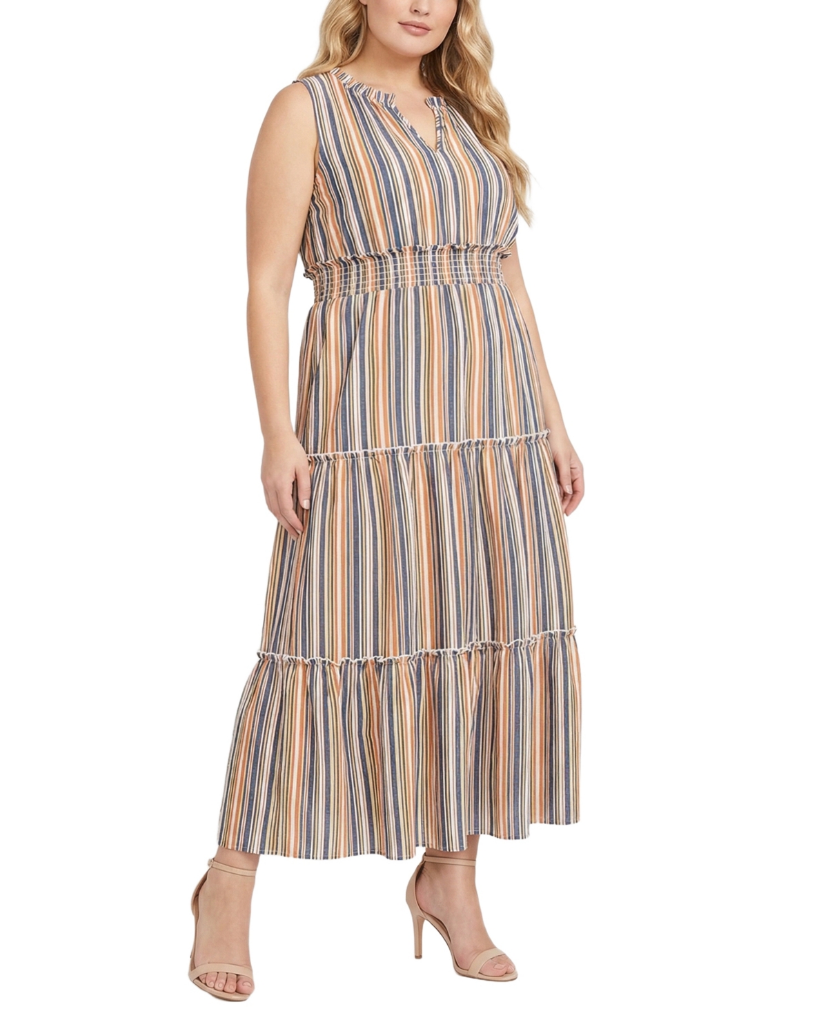 Click here for Ny Collection Plus Size Sleeveless Crinkled Maxi D... prices