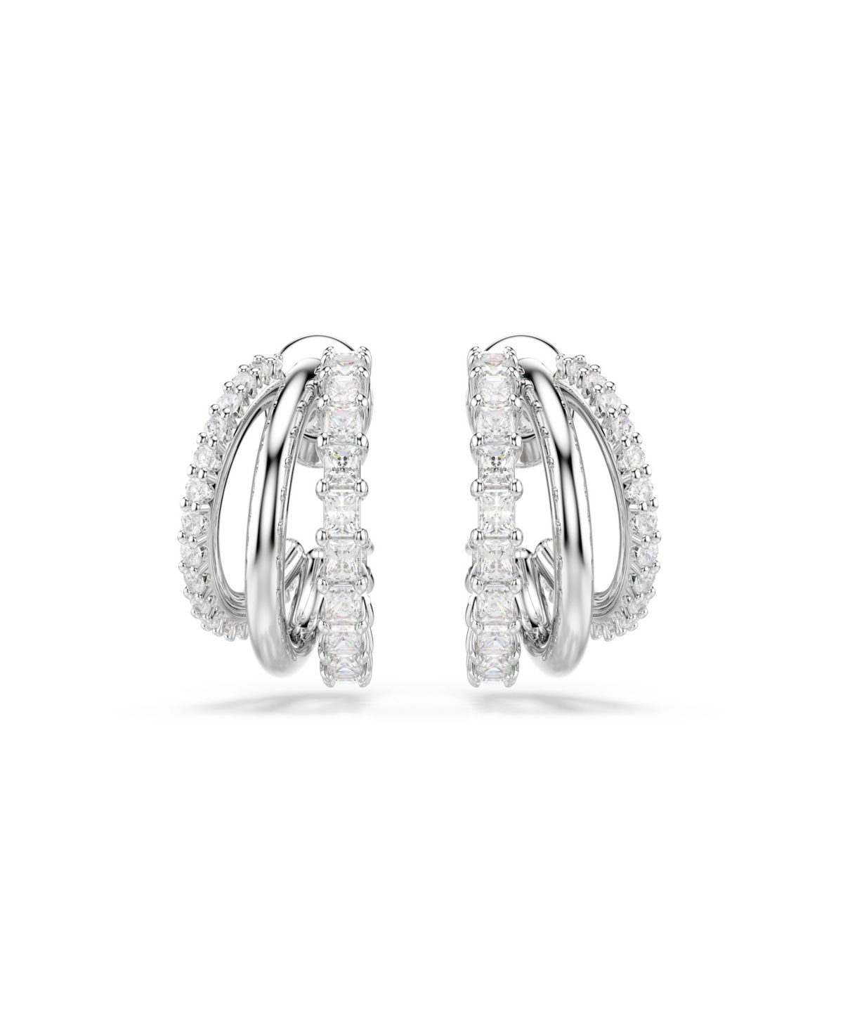 Click here for Swarovski Rhodium-Plated Hyperbola Hoop Earrings -... prices