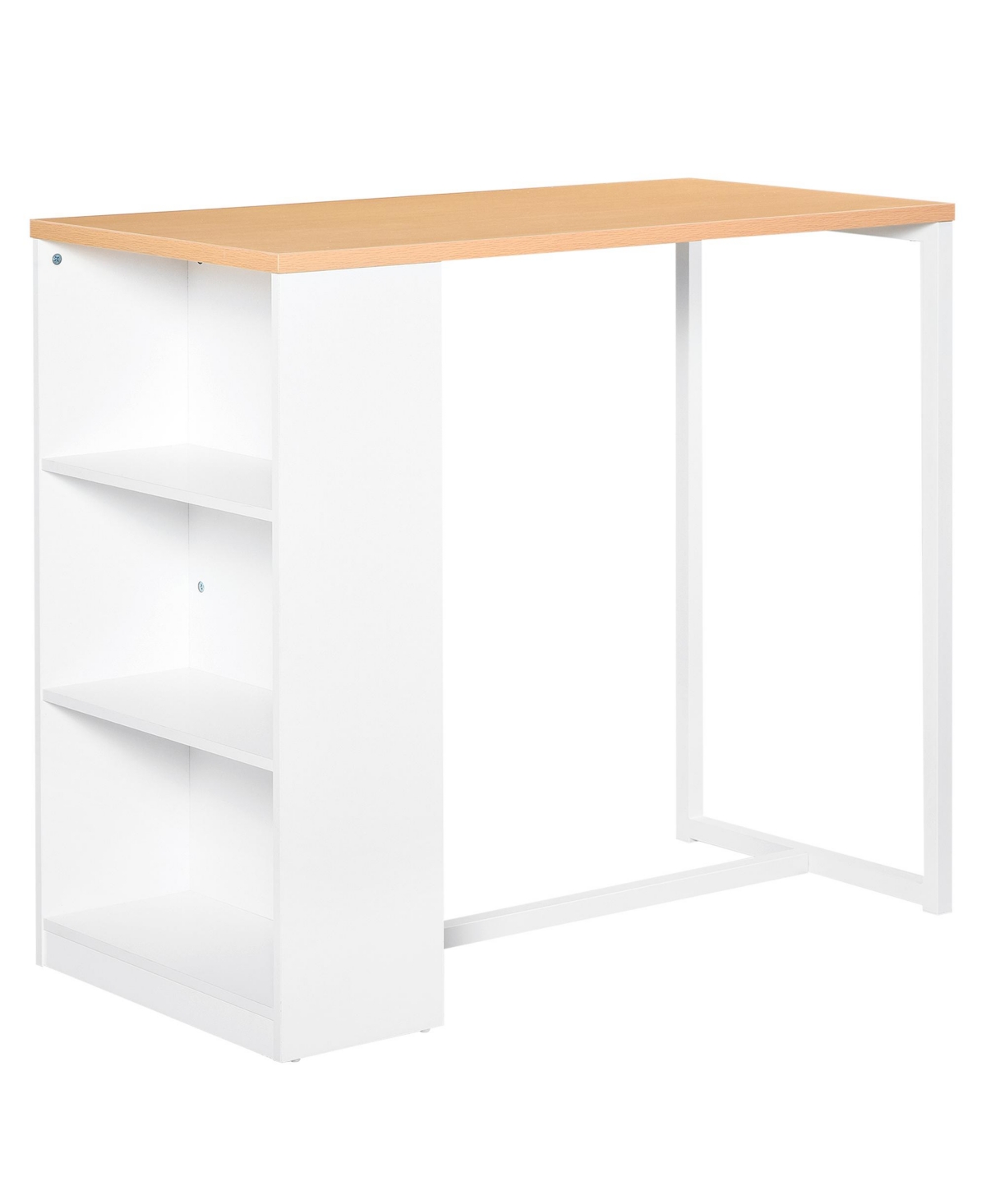 Click here for flynama Modern Counter Height Bar Table with 3 Sto... prices
