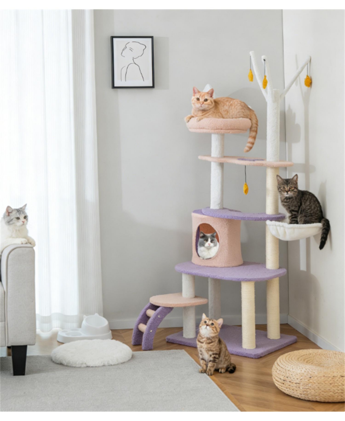 Click here for Zeus & Ruta Multi Level Cat Tower with Sisal Cover... prices