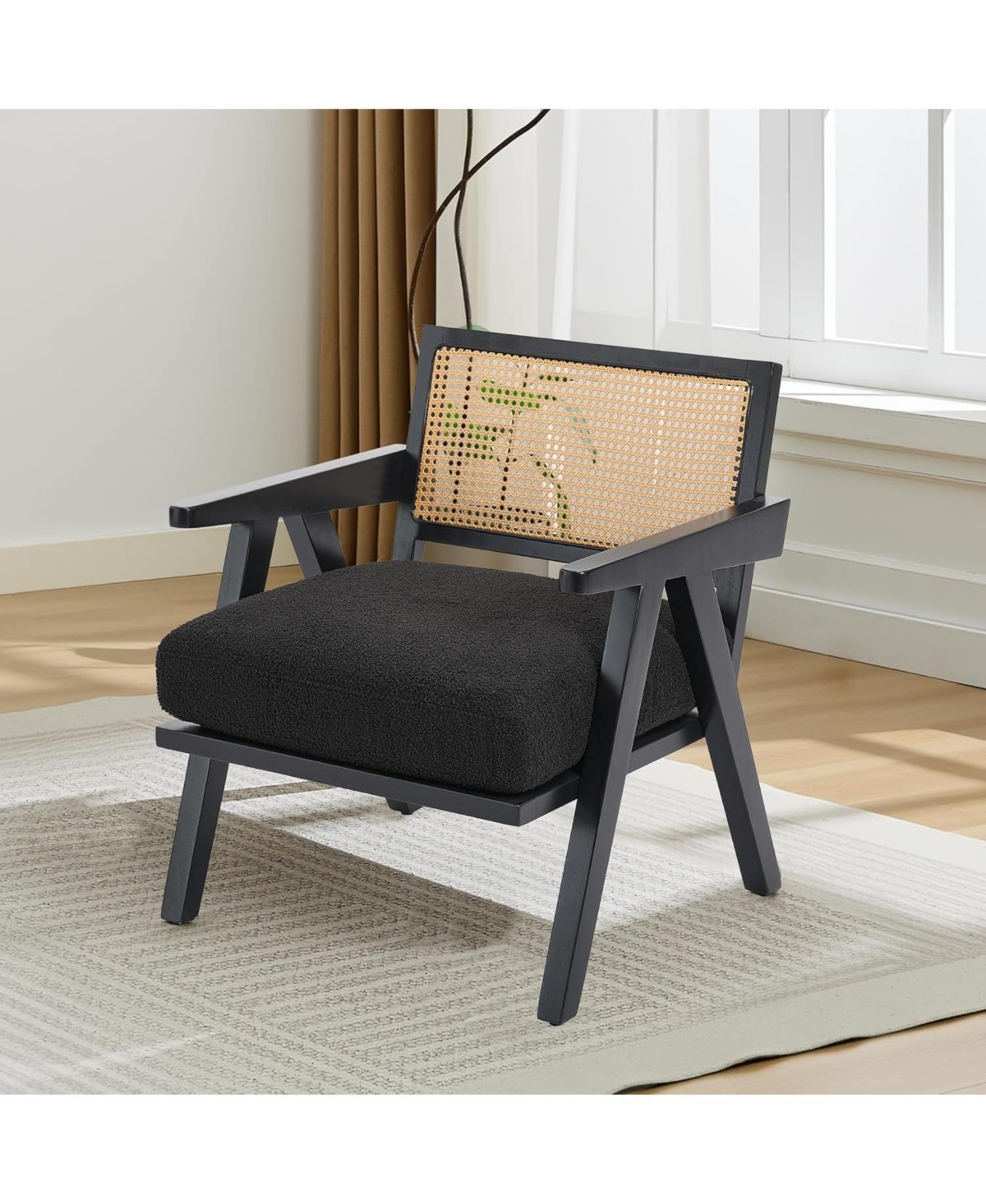 Click here for gaomon Mid-Century Farmhouse - Wood Armchair with... prices