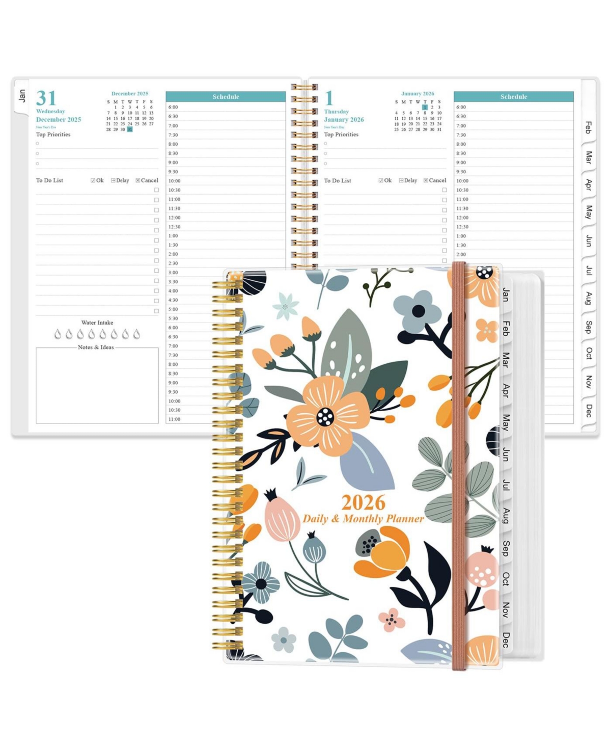 Click here for Gnuadz 2026-2027 Daily Monthly Planner 12 Tabs Jul... prices