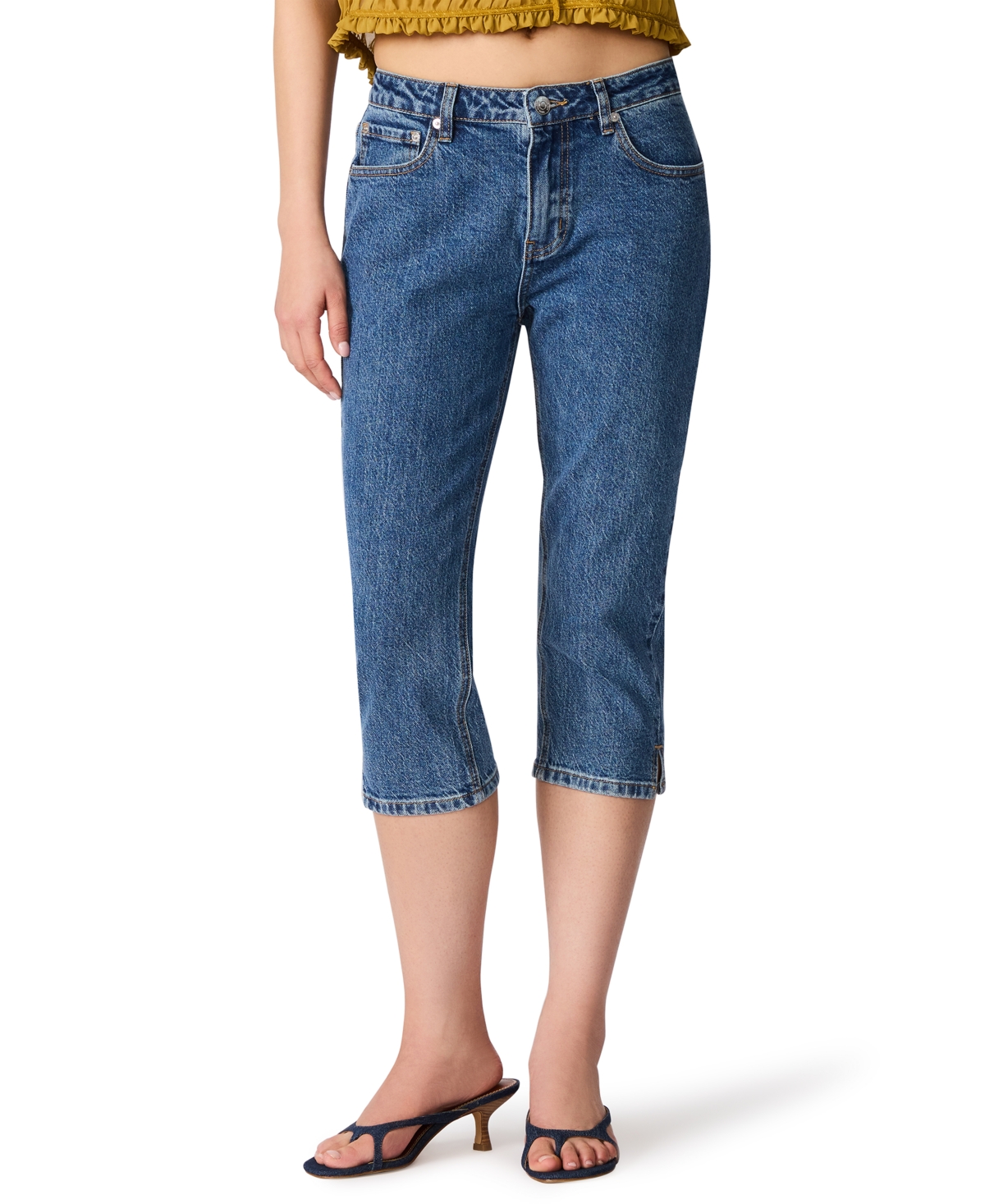 Click here for Steve Madden Womens Devan Low-Rise Slim-Fit Capri... prices