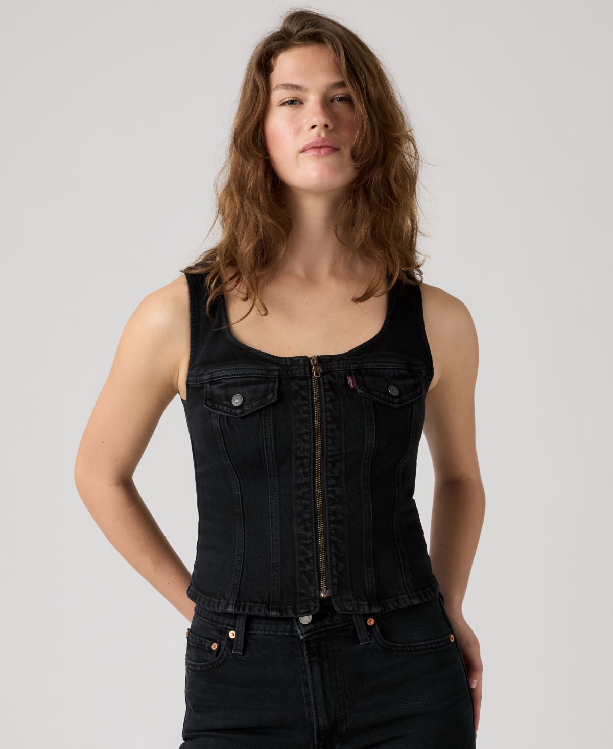 Click here for Levis Womens Vintage-Like Front-Zip Vest - Slight... prices