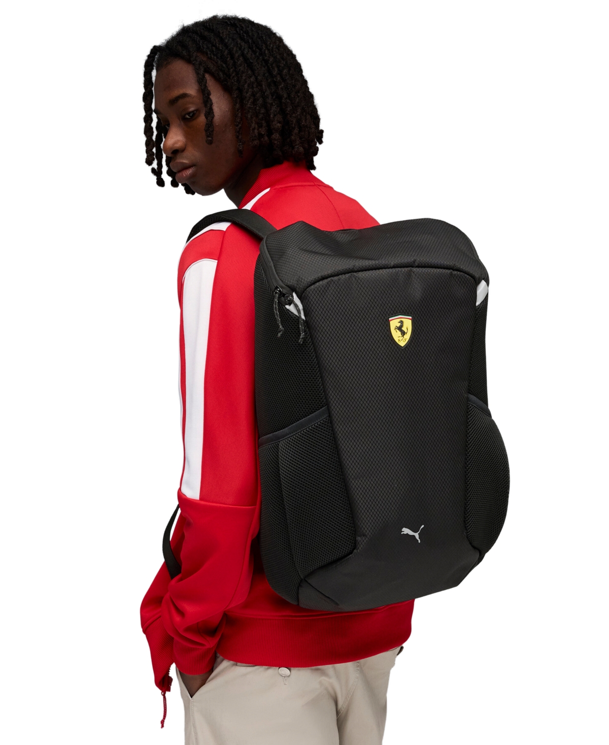 Click here for Puma Mens Ferrari Large Laptop Backpack - Puma Bla... prices