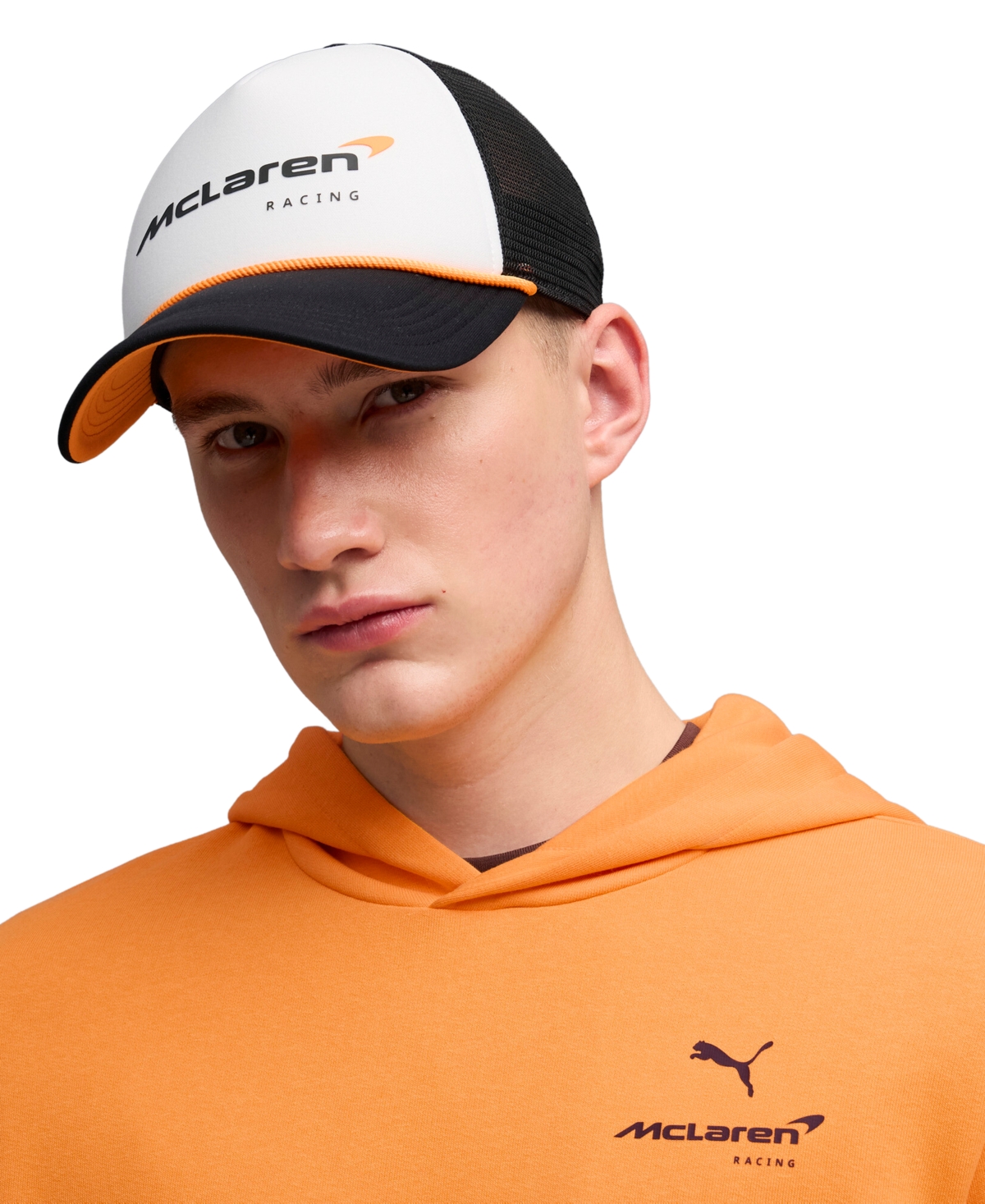 Click here for Puma Mens McLaren Trucker Hat - Puma White prices