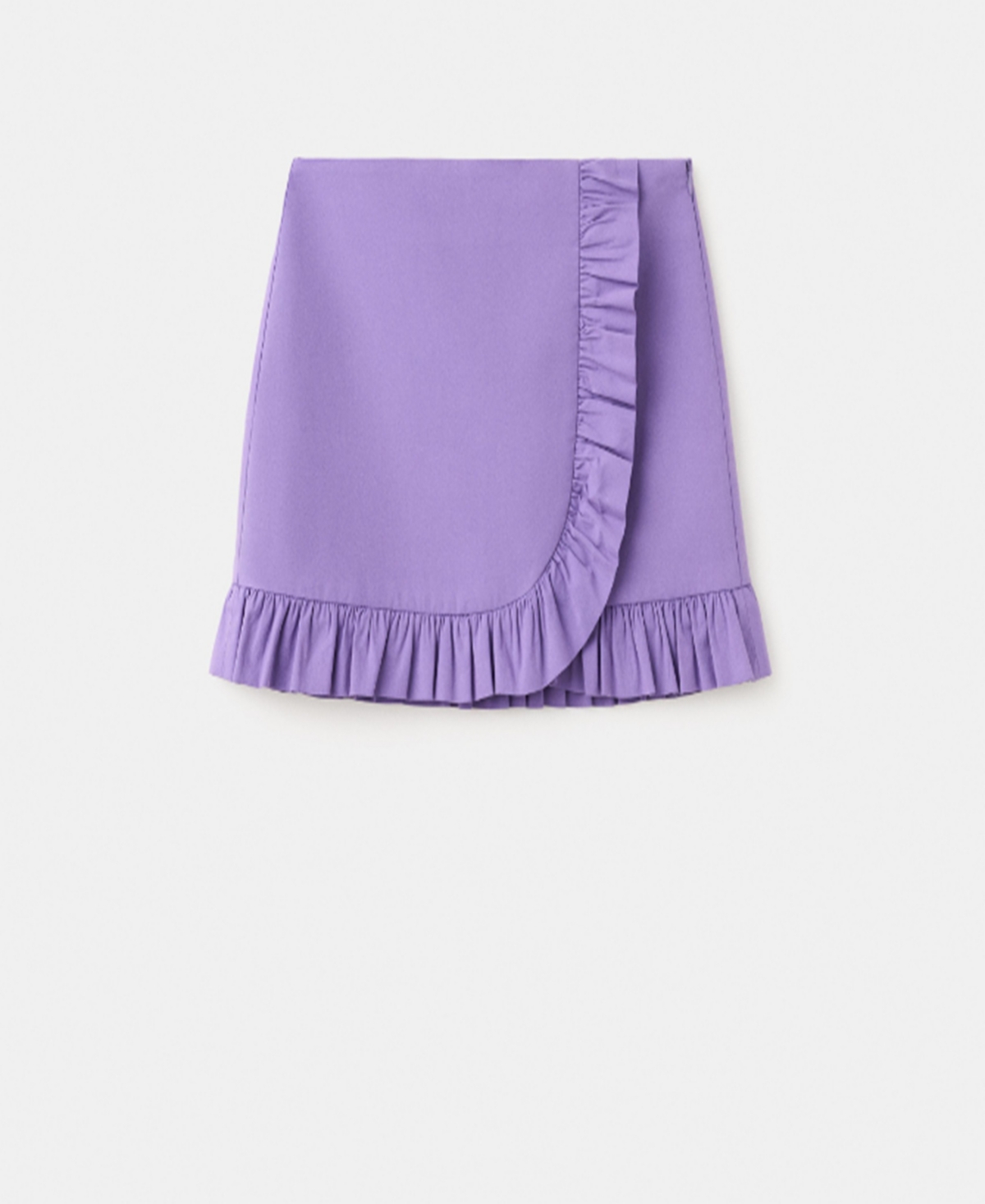 Click here for Mango Womens Short Ruffled Skirt - Purple prices