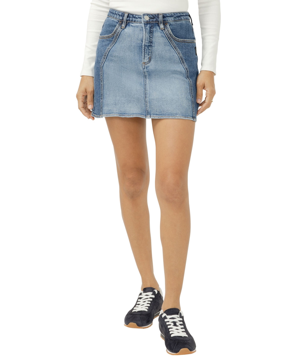 Click here for Silver Jeans Co. Womens Western Denim Skirt - Glim... prices