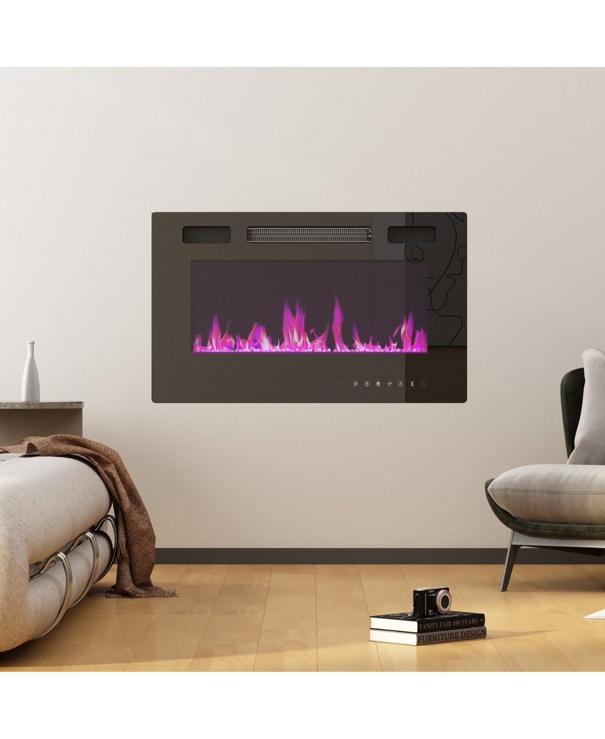 Click here for Homsee Electric Fireplace Heater - Realistic Flame... prices